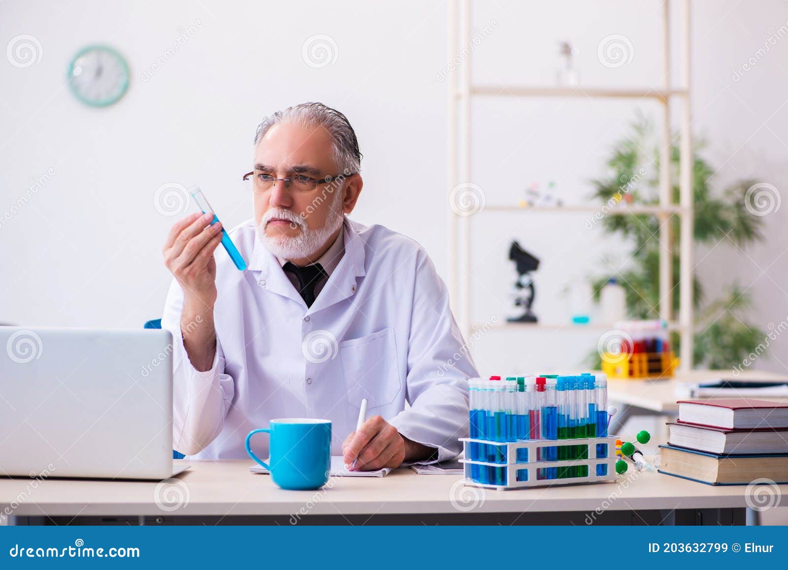 Old Male Chemist Taking Notes Stock Image - Image of notes, glass ...