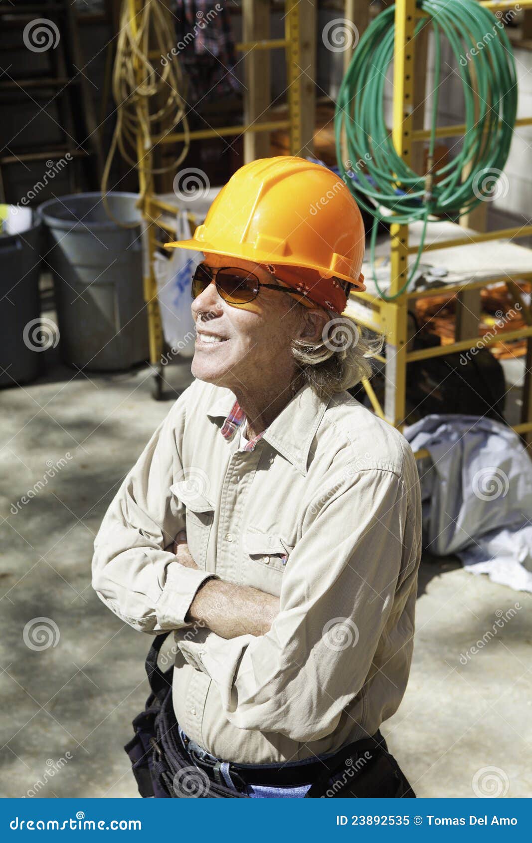 Senior Male Construction Worker Stock Image - Image of work, hard: 23892535