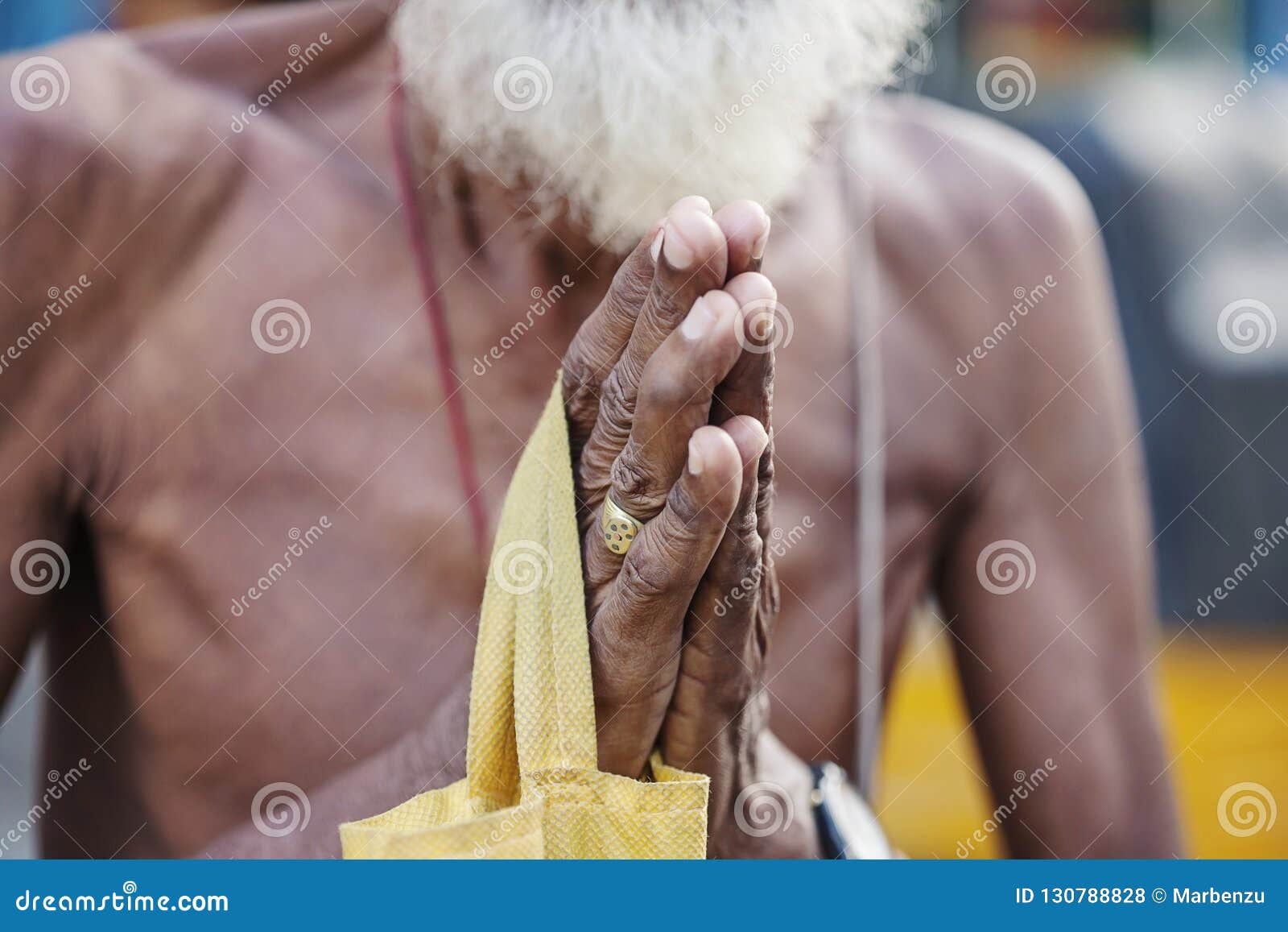 Senior Male Hands in Namaste Stock Photo - Image of detail, hindu ...