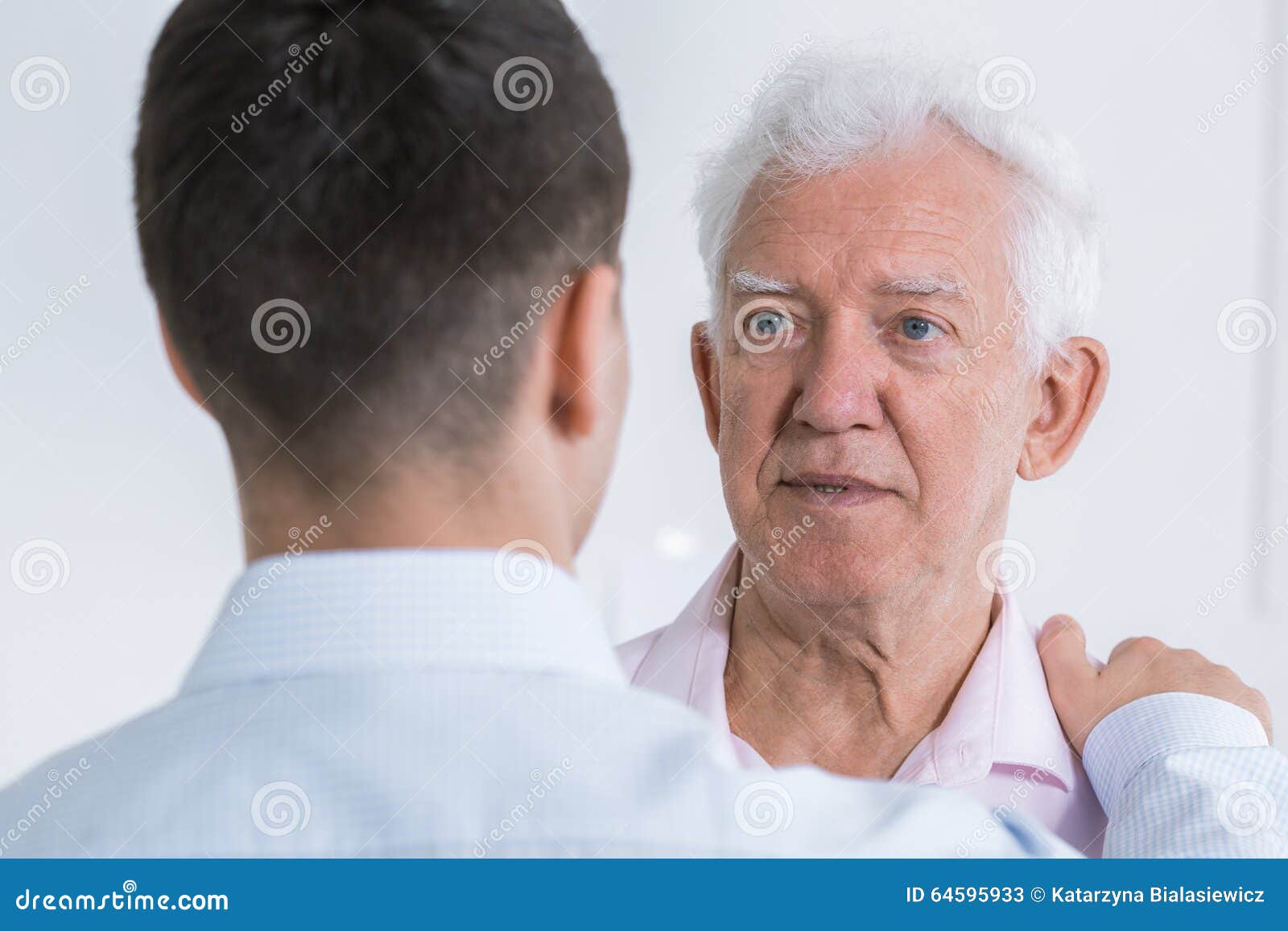 Senior male having support stock image. Image of positive - 64595933