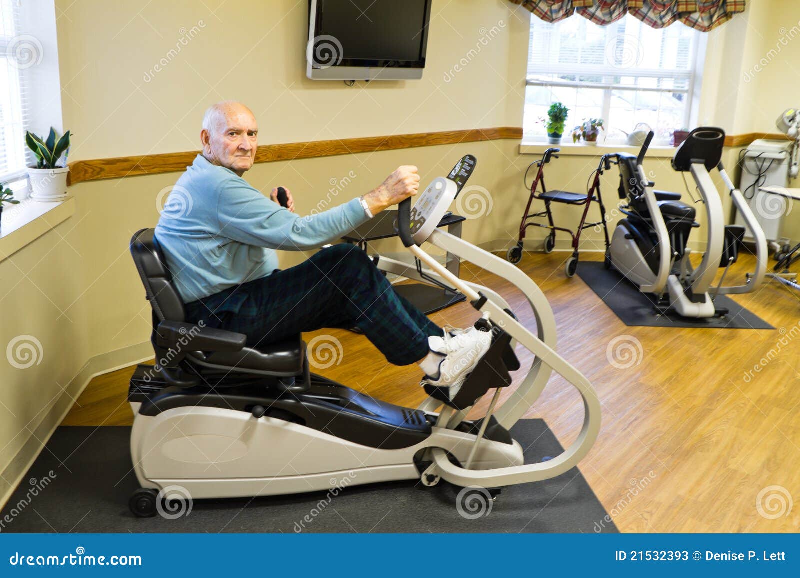 Senior Male Physical Therapy Patient Exercising Stock Image - Image of ...