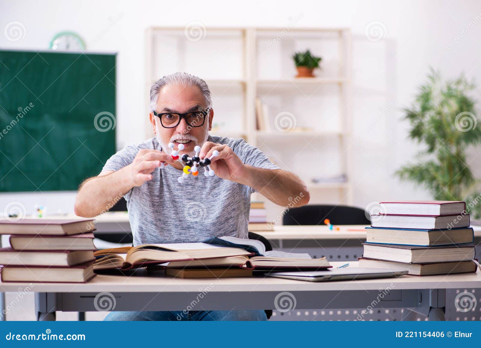 Old Male Physicist Student in the Classroom Stock Photo - Image of ...