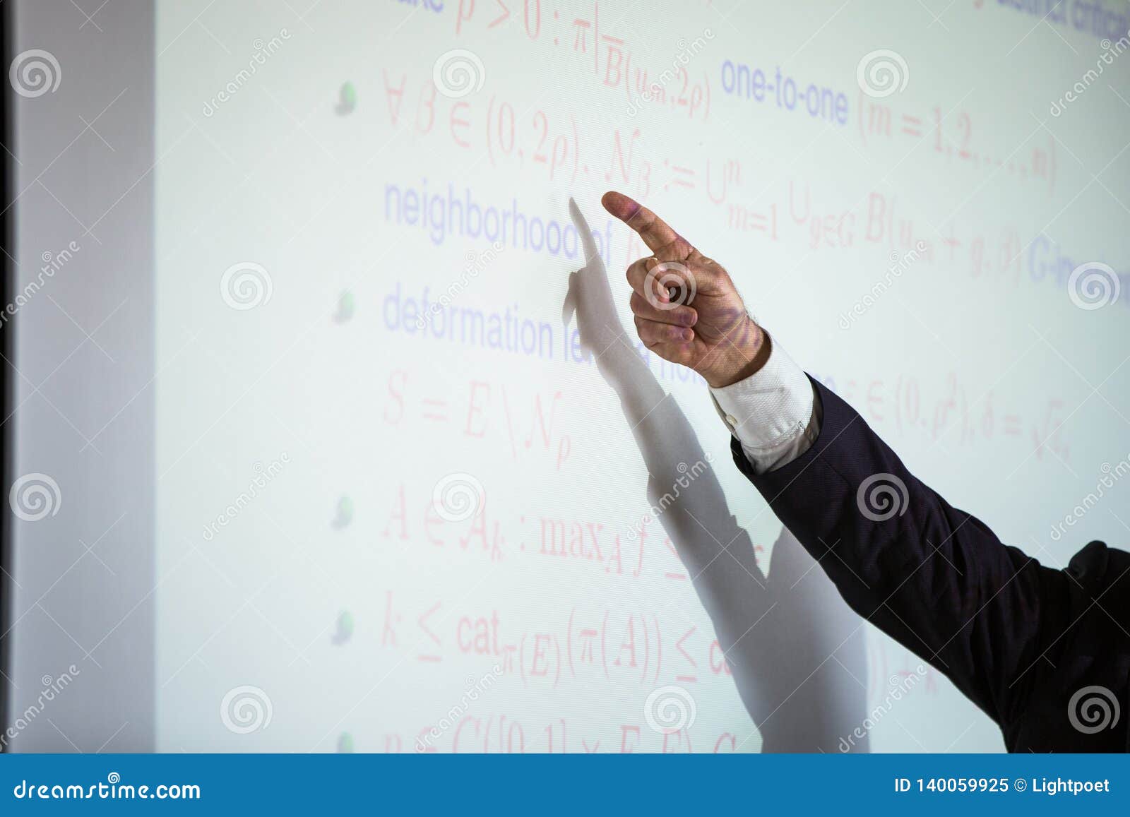 Senior Male Teacher Teaching Mathematics Stock Image - Image of ...