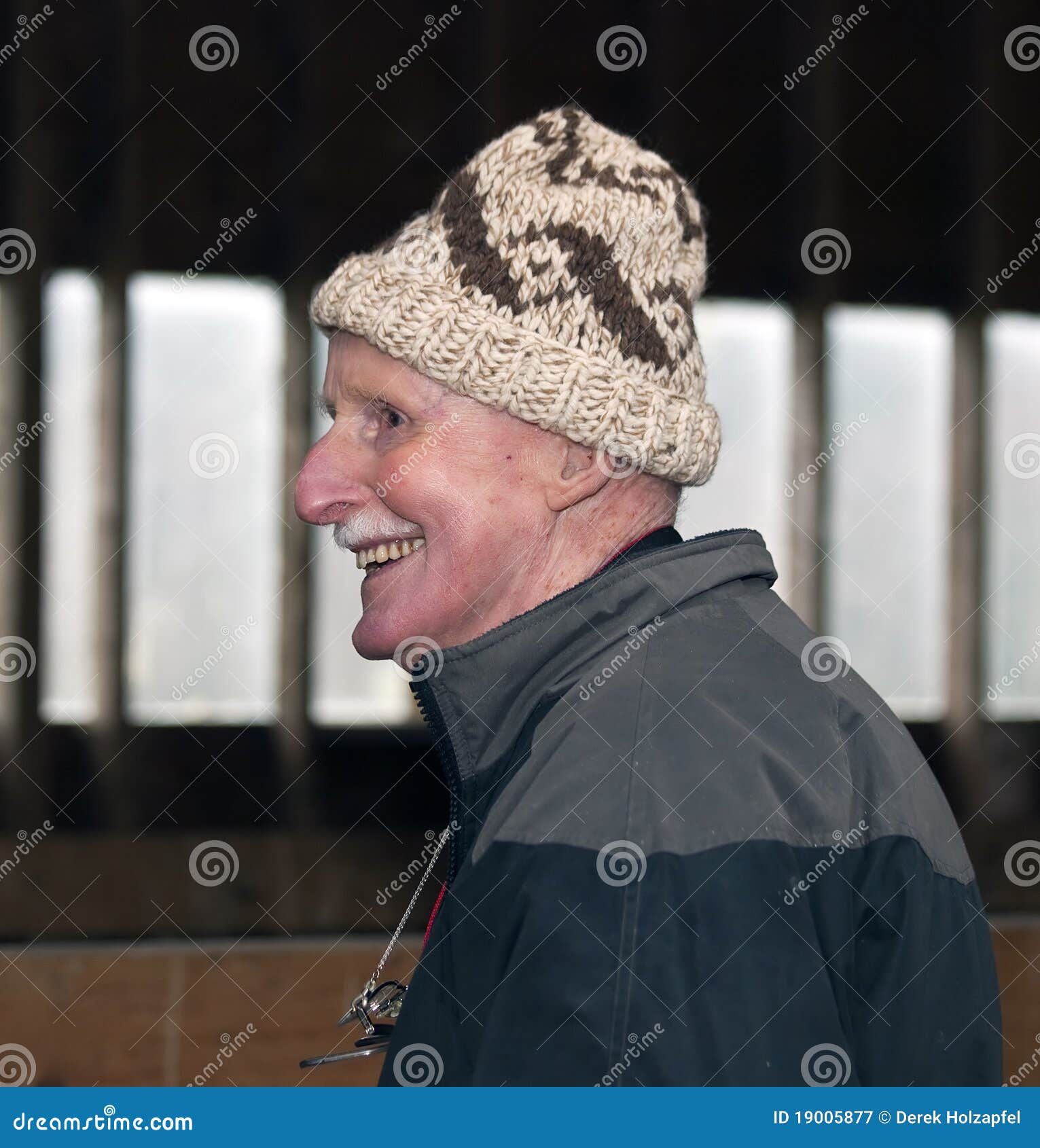 Senior Male Wearing a Wool Hat Stock Image - Image of happiness, years ...