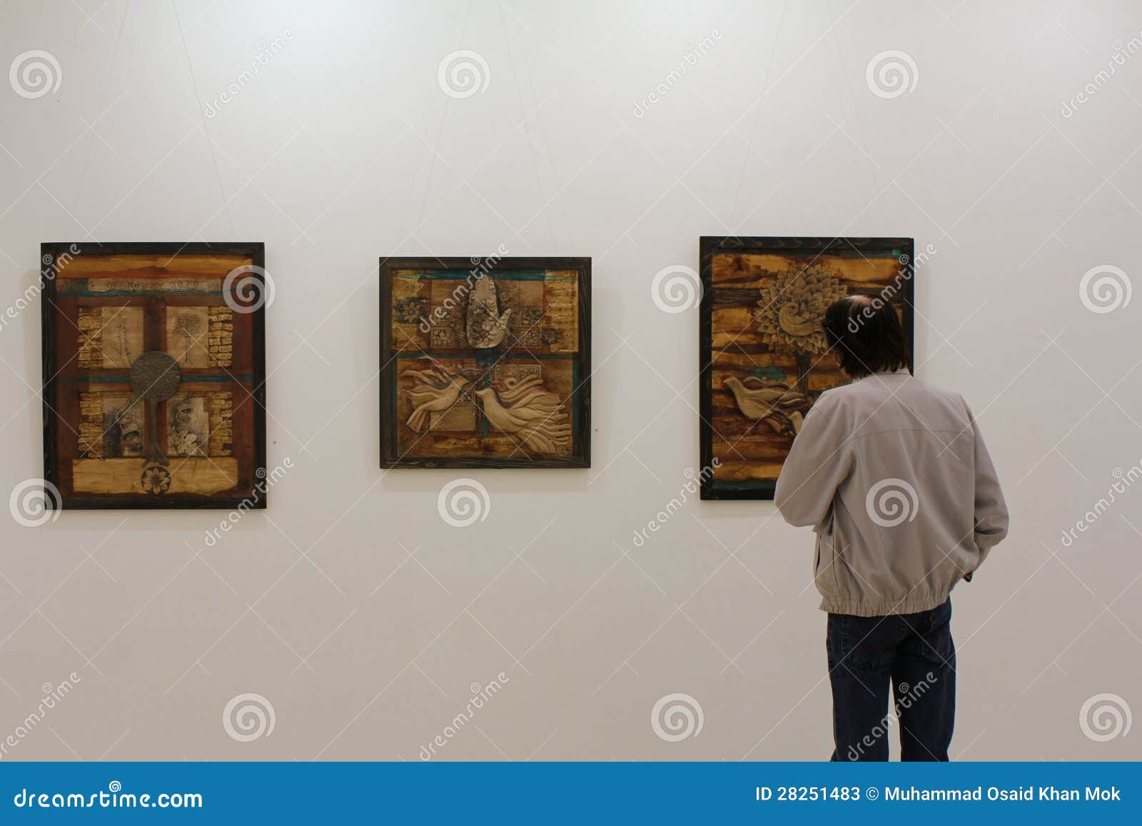 Senior Man at Art Exhibition Editorial Stock Photo - Image of display ...