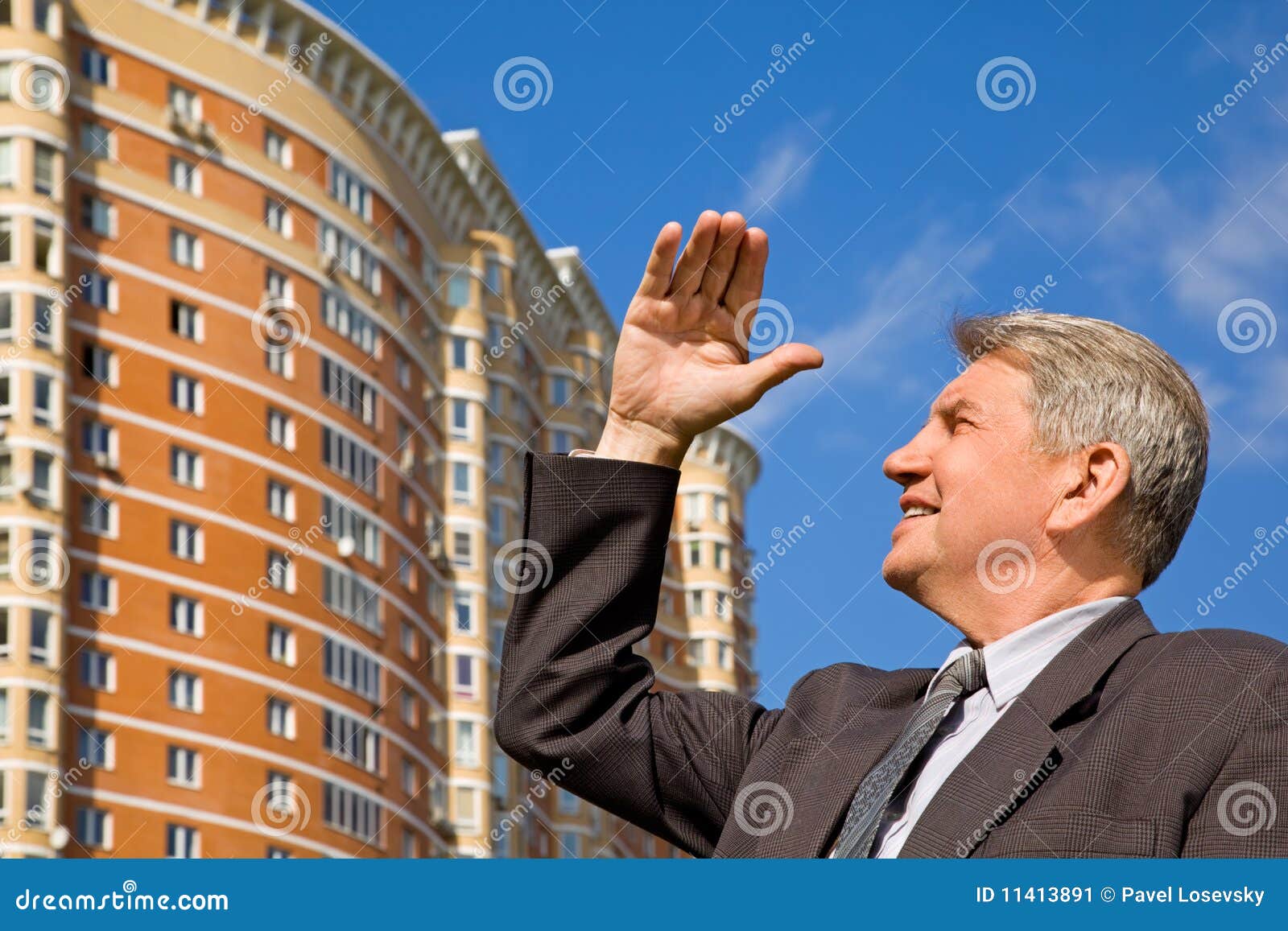 Senior man at the building stock image. Image of caucasian - 11413891