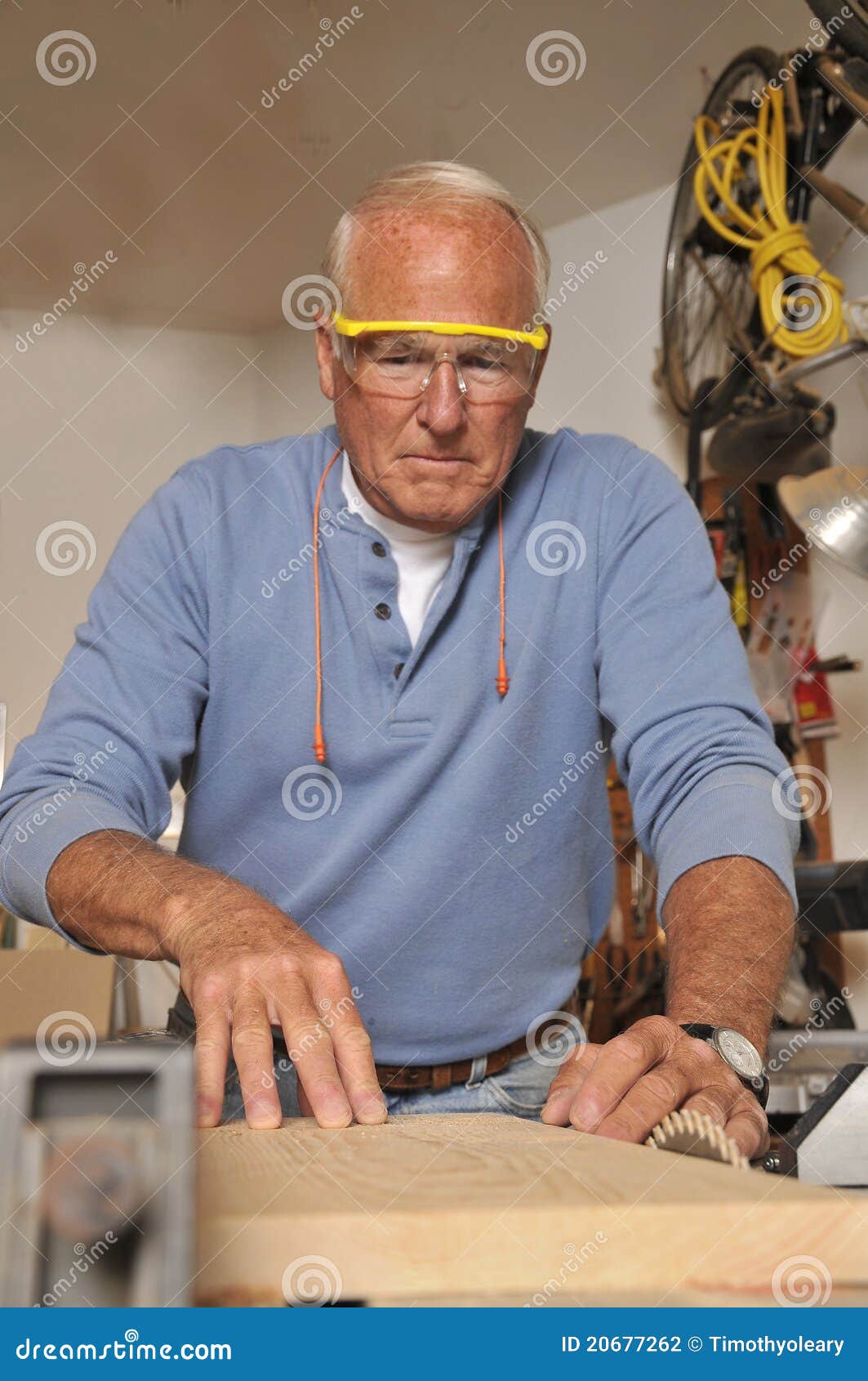 Senior Man Carpenter Working with Wood Stock Photo - Image of active ...