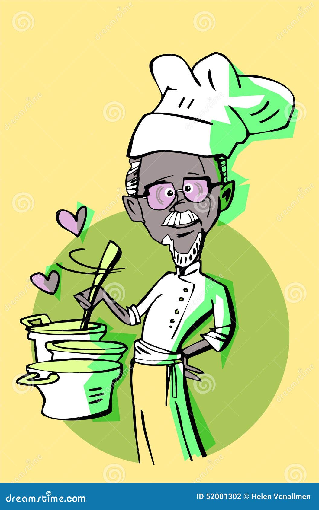 Senior Chef African or Indian Stock Vector - Illustration of cook ...