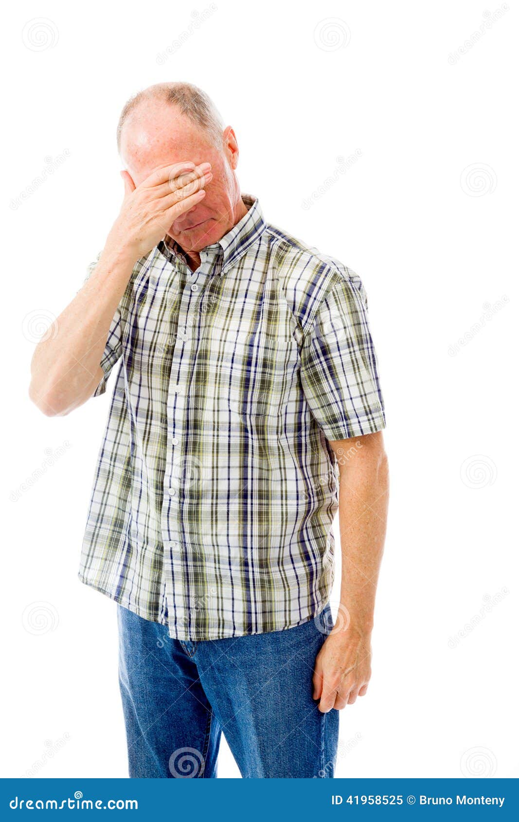 Senior man crying in grief stock image. Image of difficulty - 41958525