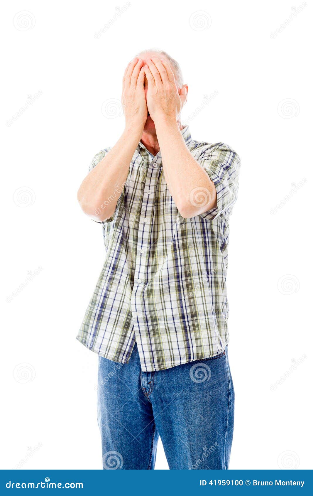 Senior man crying in grief stock photo. Image of 6569 - 41959100