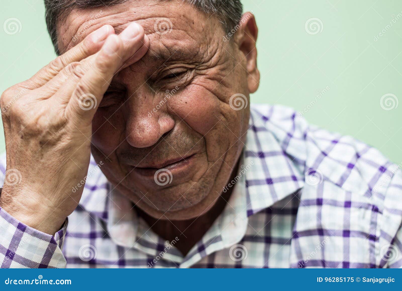 Senior man crying stock image. Image of frowning, anxiety - 96285175