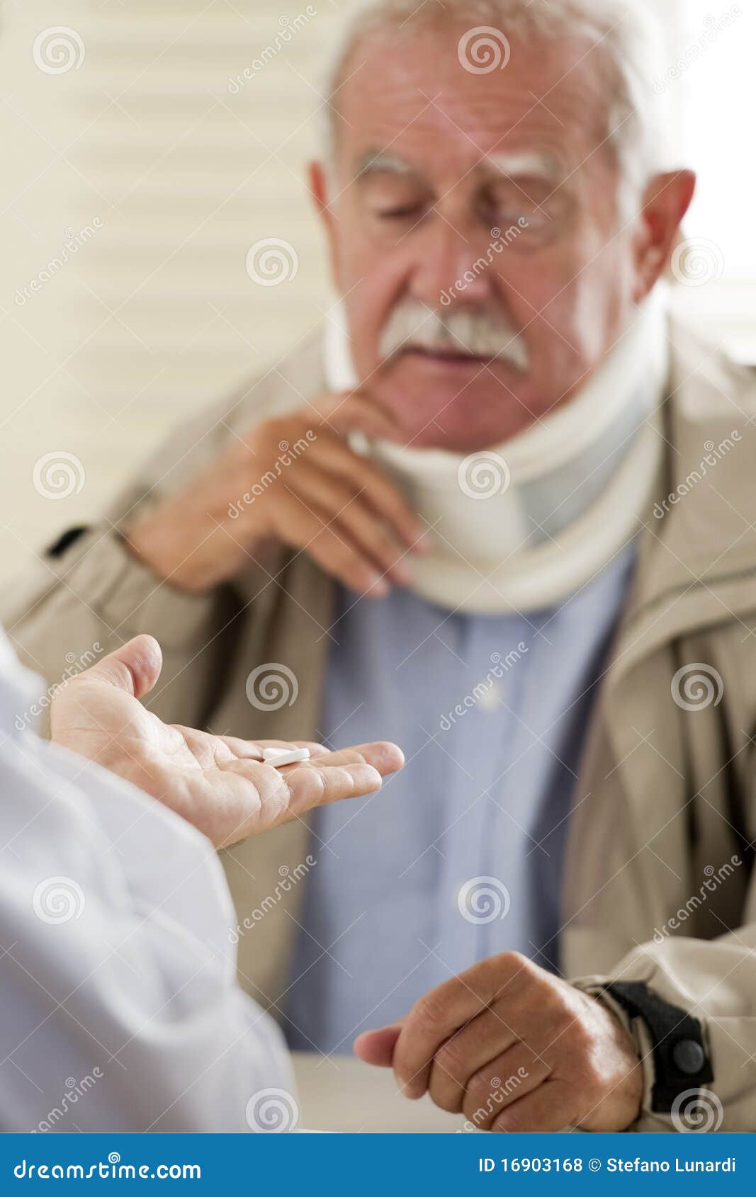 Senior man at the doctor stock photo. Image of coat, occupation - 16903168