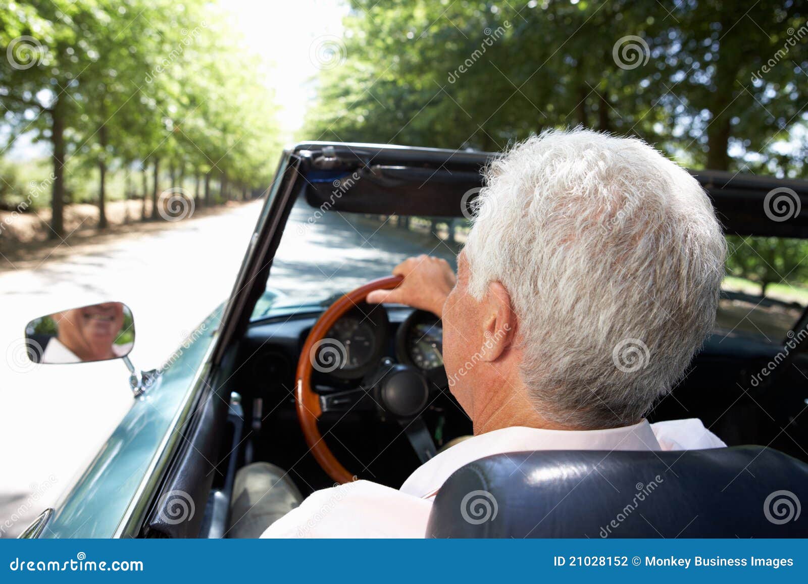 Senior Man Driving Sports Car Stock Photo - Image of convertible, drive ...