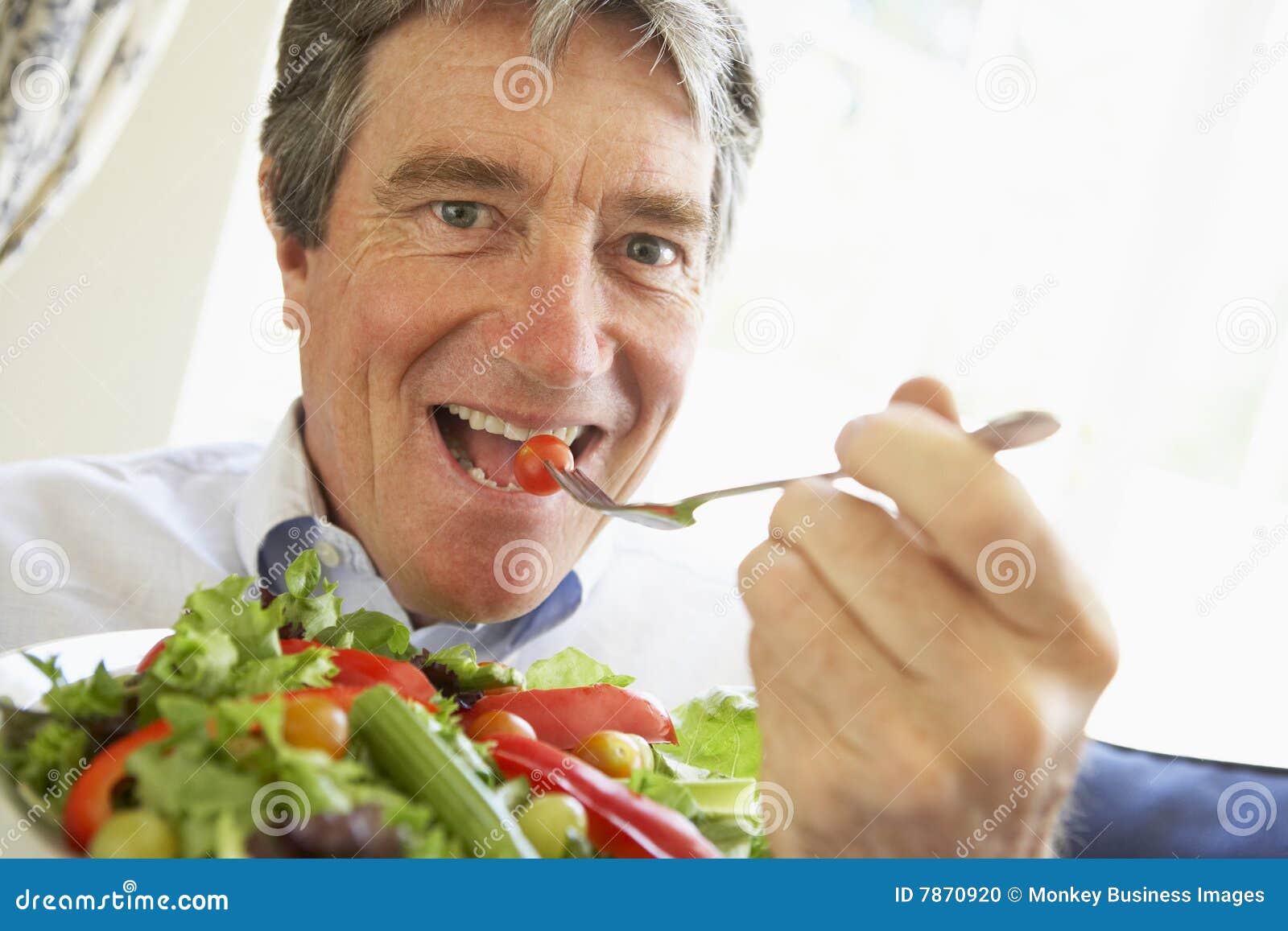 Senior Man Eating Salad Stock Photo - Image: 7870920 Senior Man Eating Salad Stock Photo - Image: 7870920