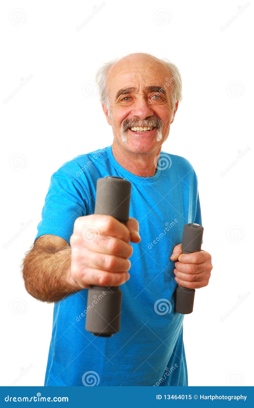 Senior man exercising stock image. Image of bell, muscles - 13464015