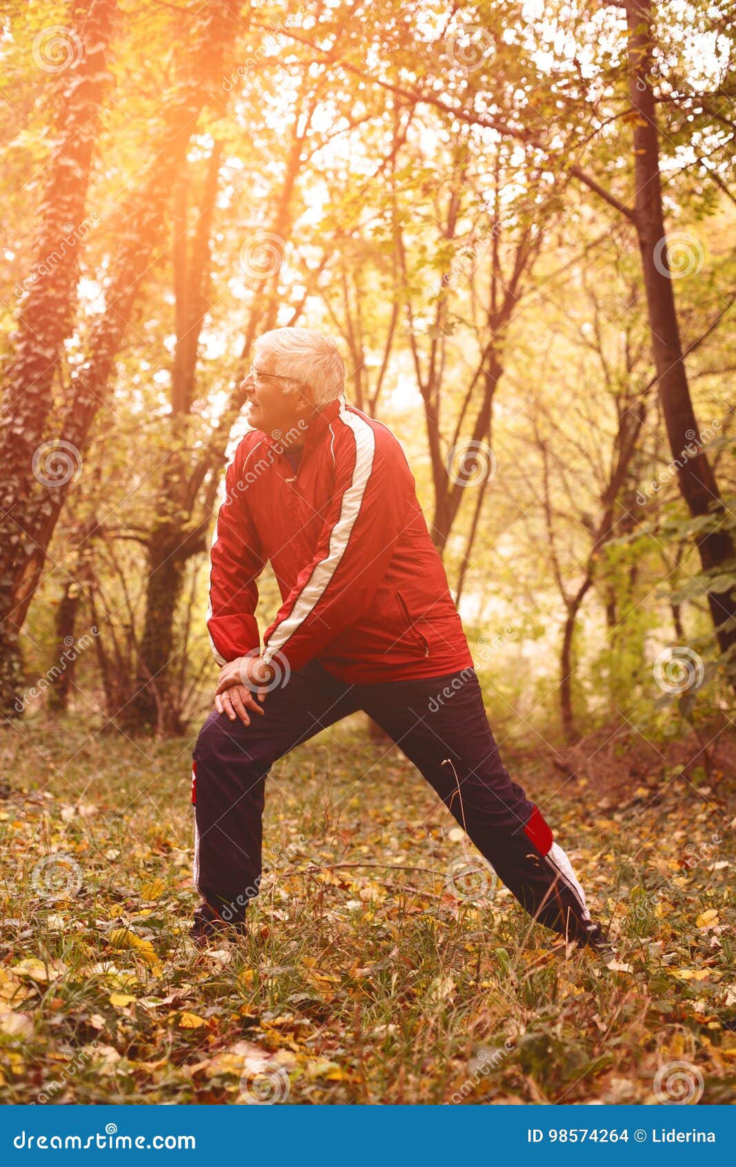 Senior Man Exercising in the Park. Stock Photo - Image of lifestyle ...