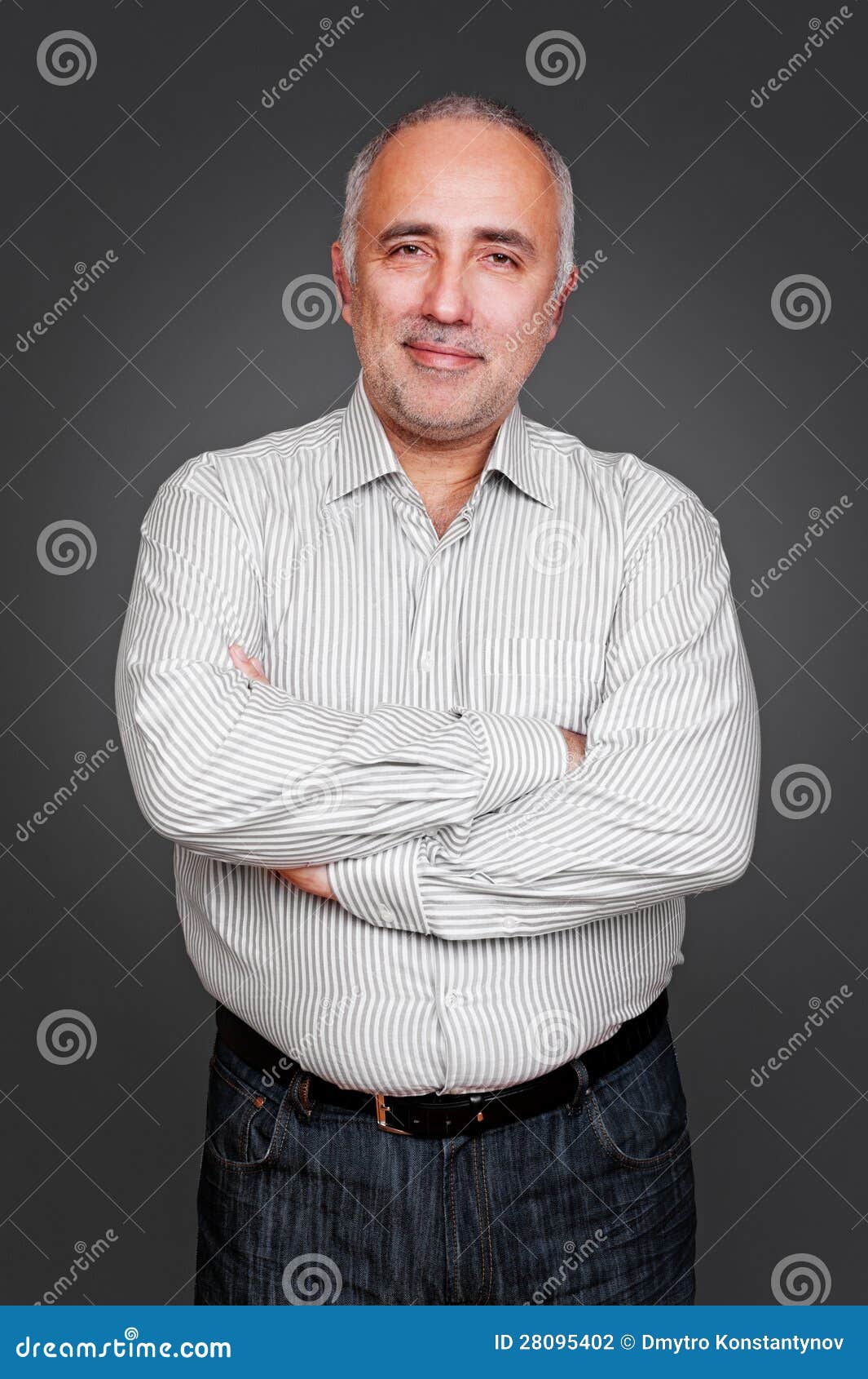 Senior Man with Folded Hands Stock Photo - Image of businessman, grey ...