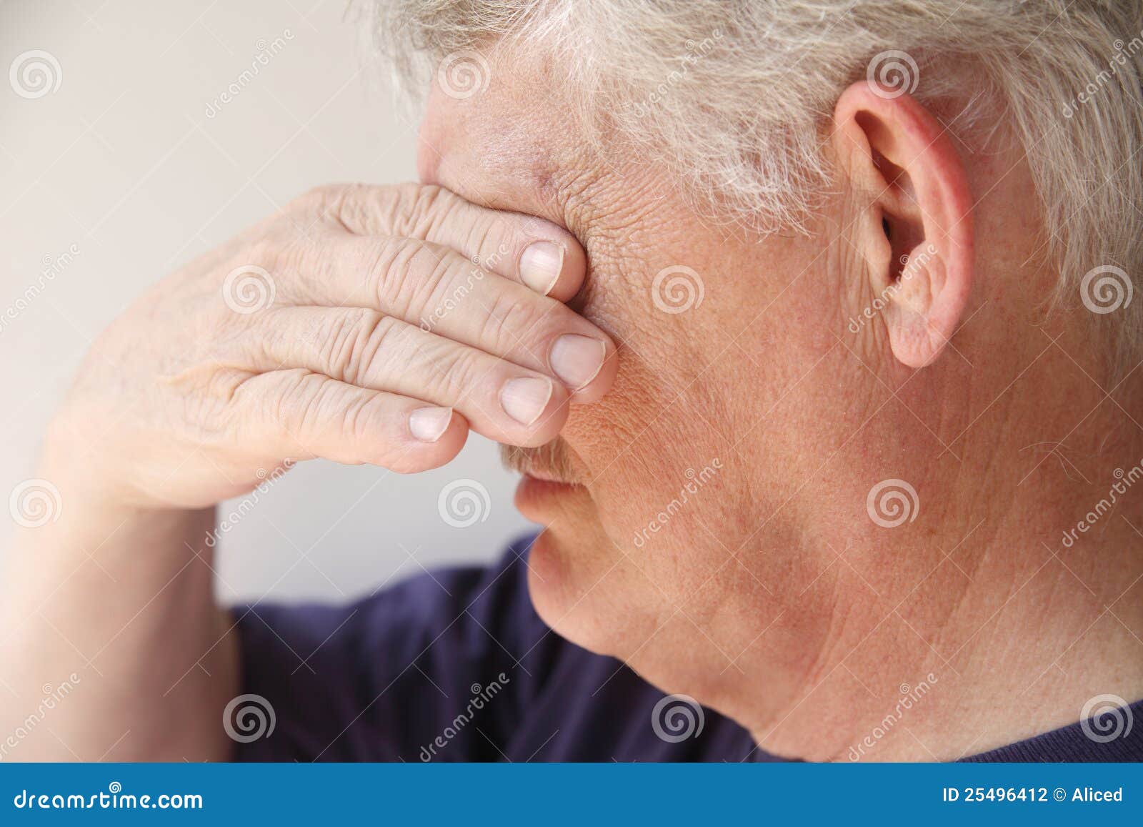 Senior Man Getting Emotional Stock Photo - Image of caucasian, face ...