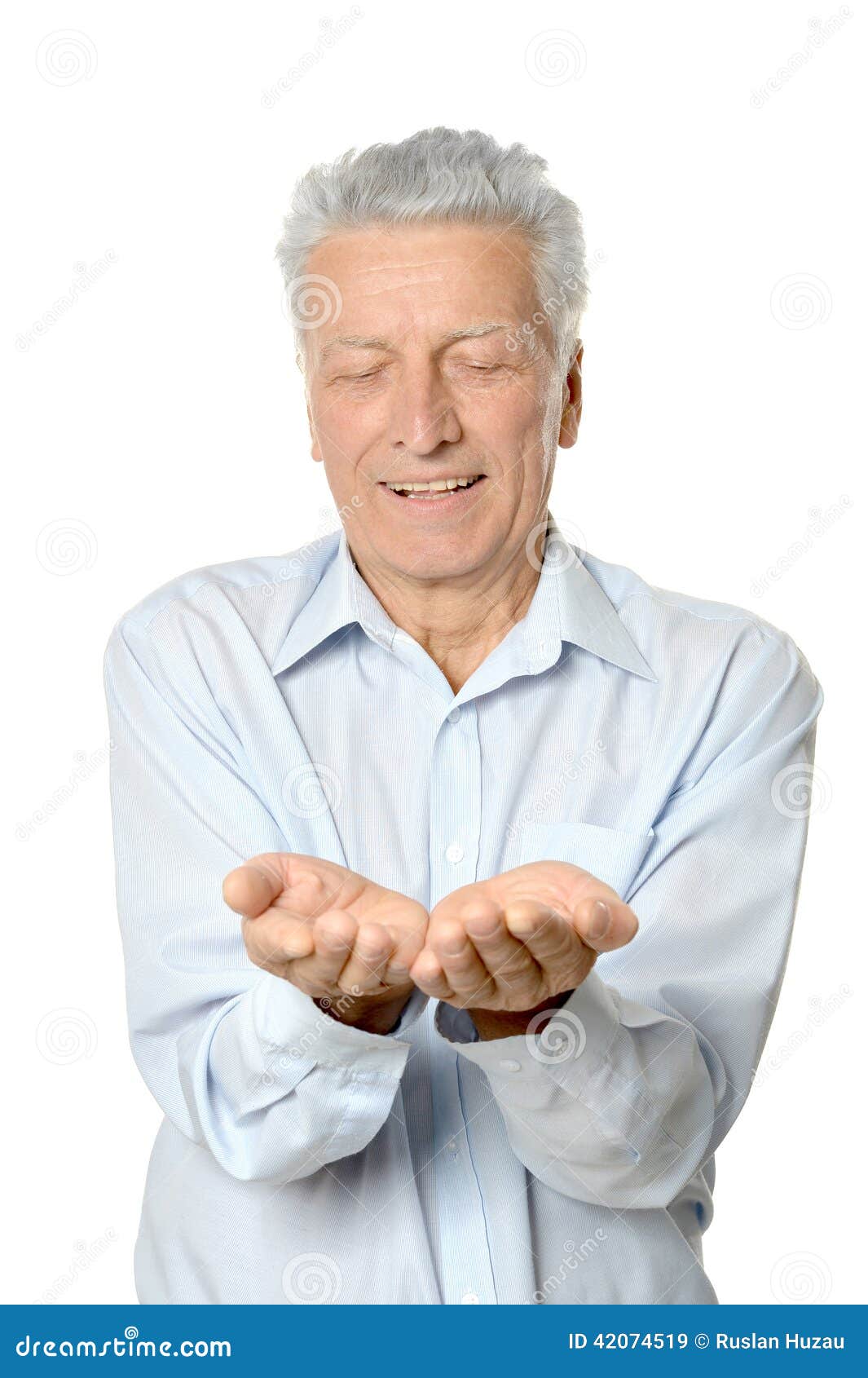 Senior man giving stock image. Image of adult, casual - 42074519