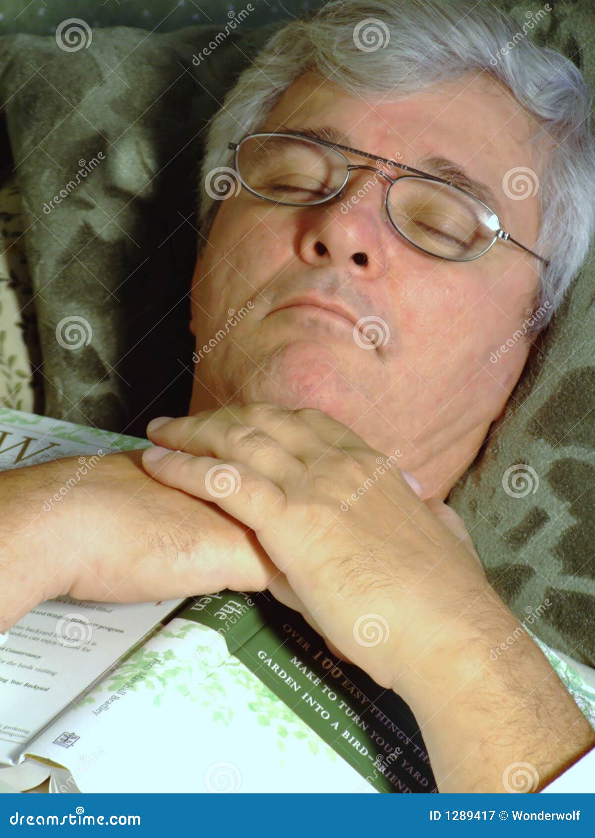 Senior Man with Glases Taking a Nap Stock Image - Image of boomer ...