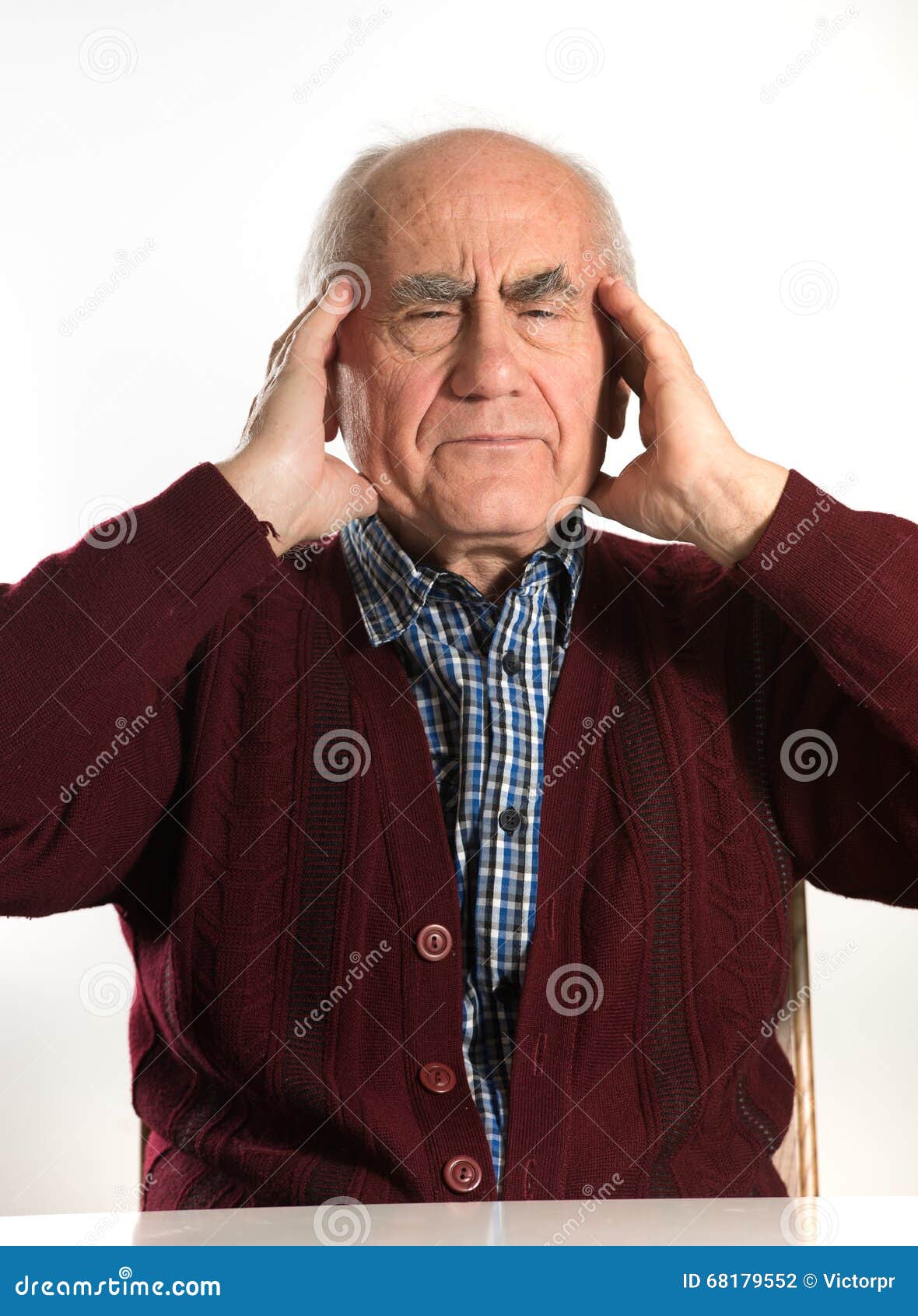 Senior man has problems stock photo. Image of expression - 68179552