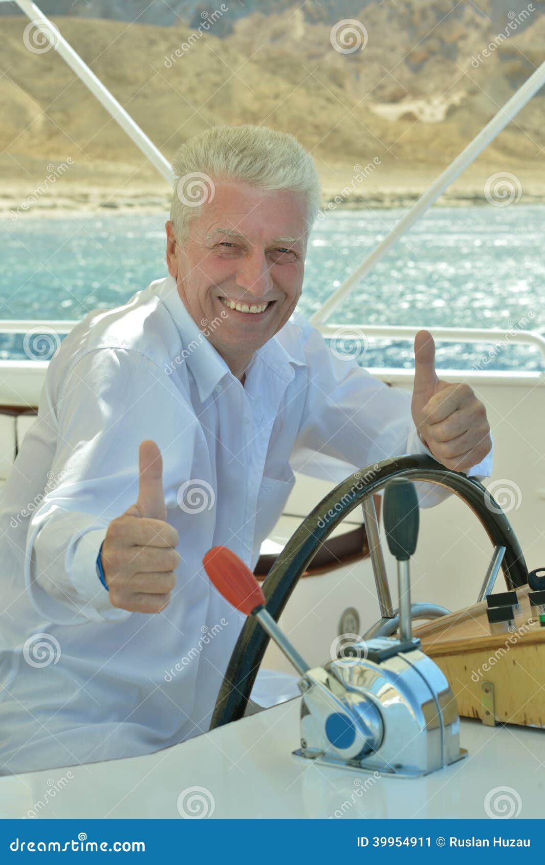 Senior Man Having Boat Ride Stock Image - Image of outside, look: 39954911