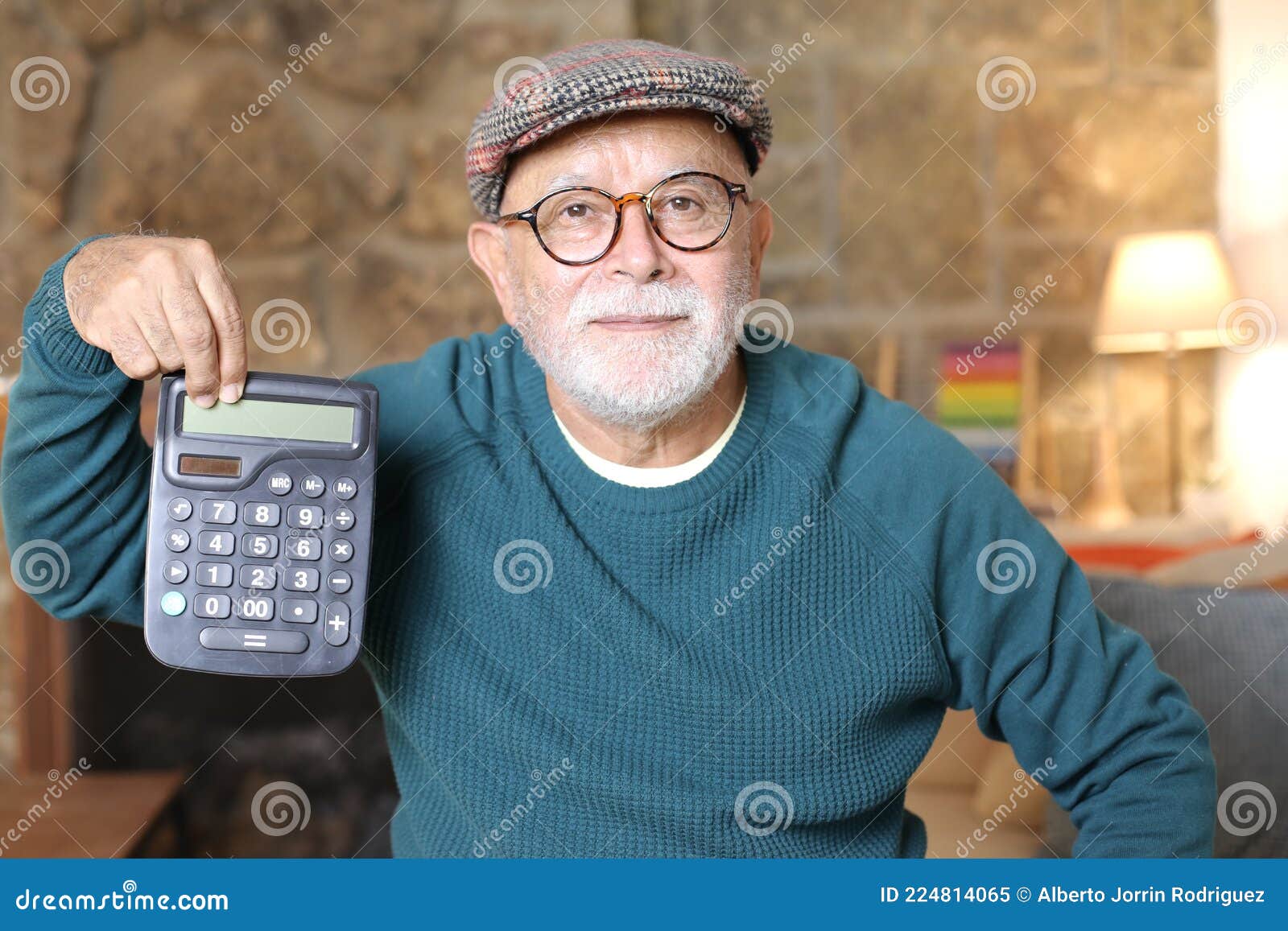 Senior Man Holding a Calculator Stock Image - Image of business, growth ...