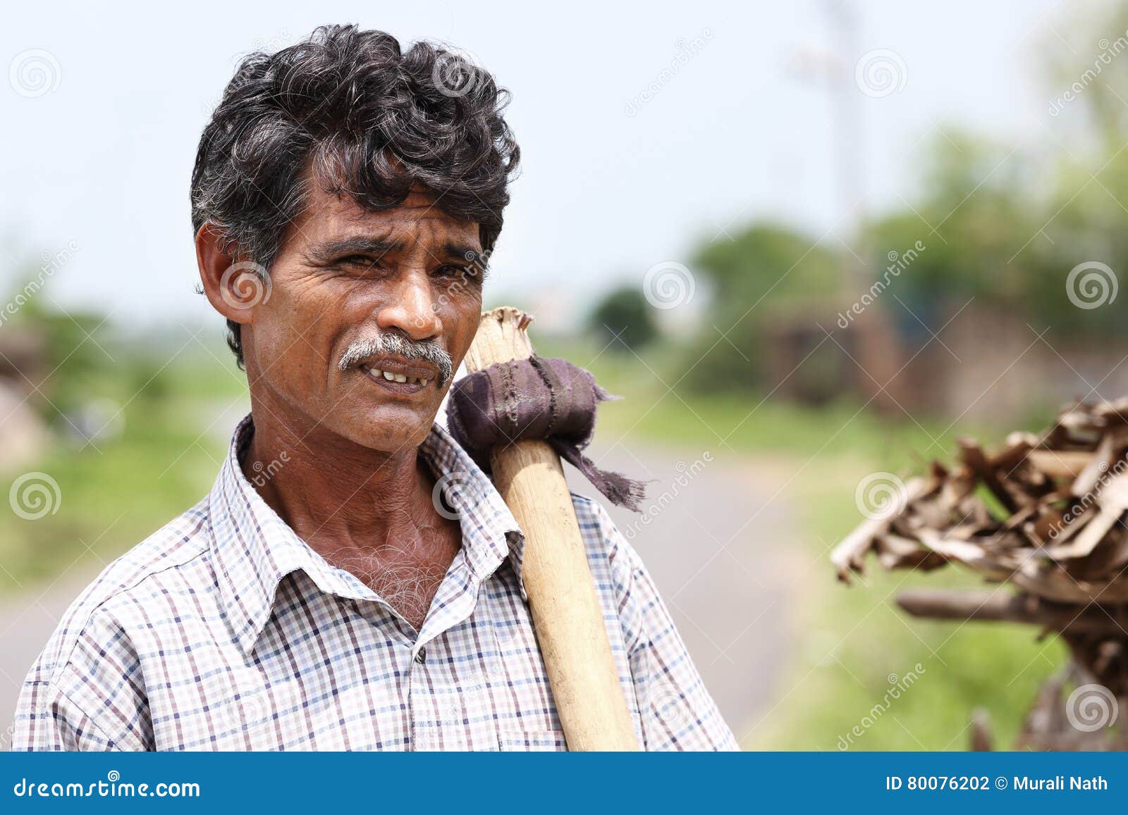 Senior Man Holding Grub Hoe Stock Photo - Image of male, hoeing: 80076202