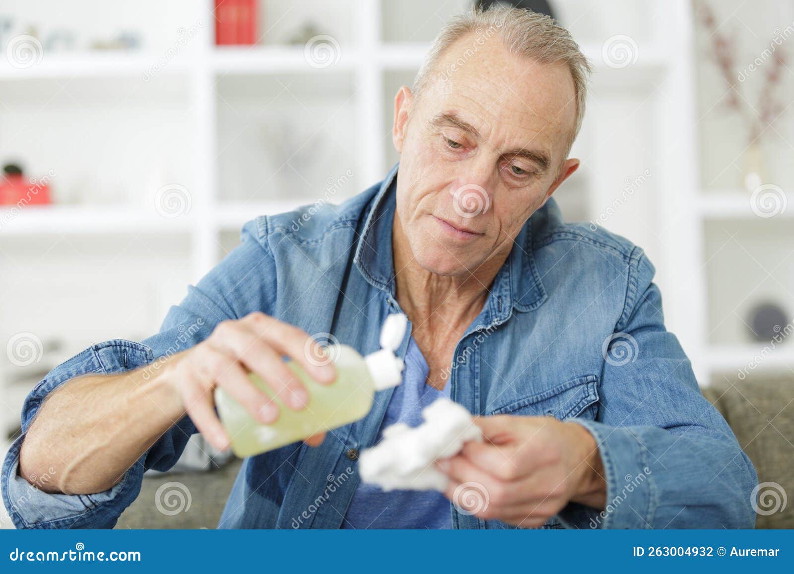 Senior Man during Housework Stock Photo - Image of homework, experience ...