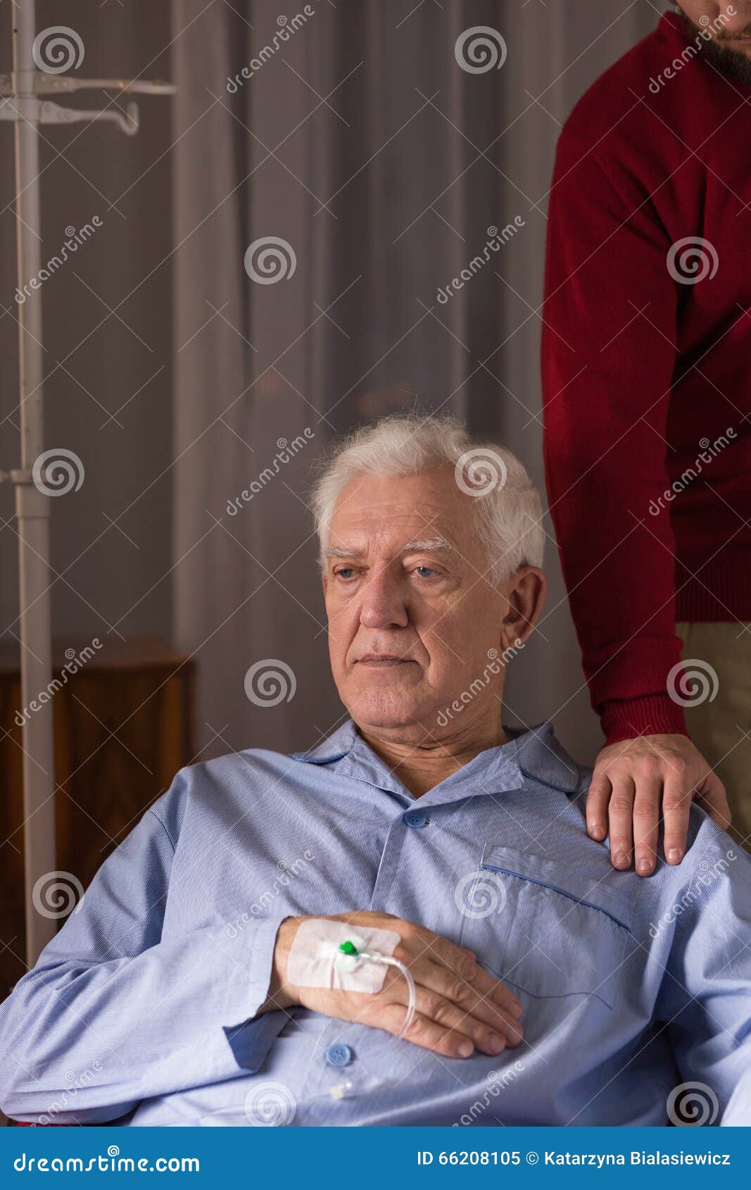 Senior Man with Incurable Disease Stock Image - Image of therapy, drip ...