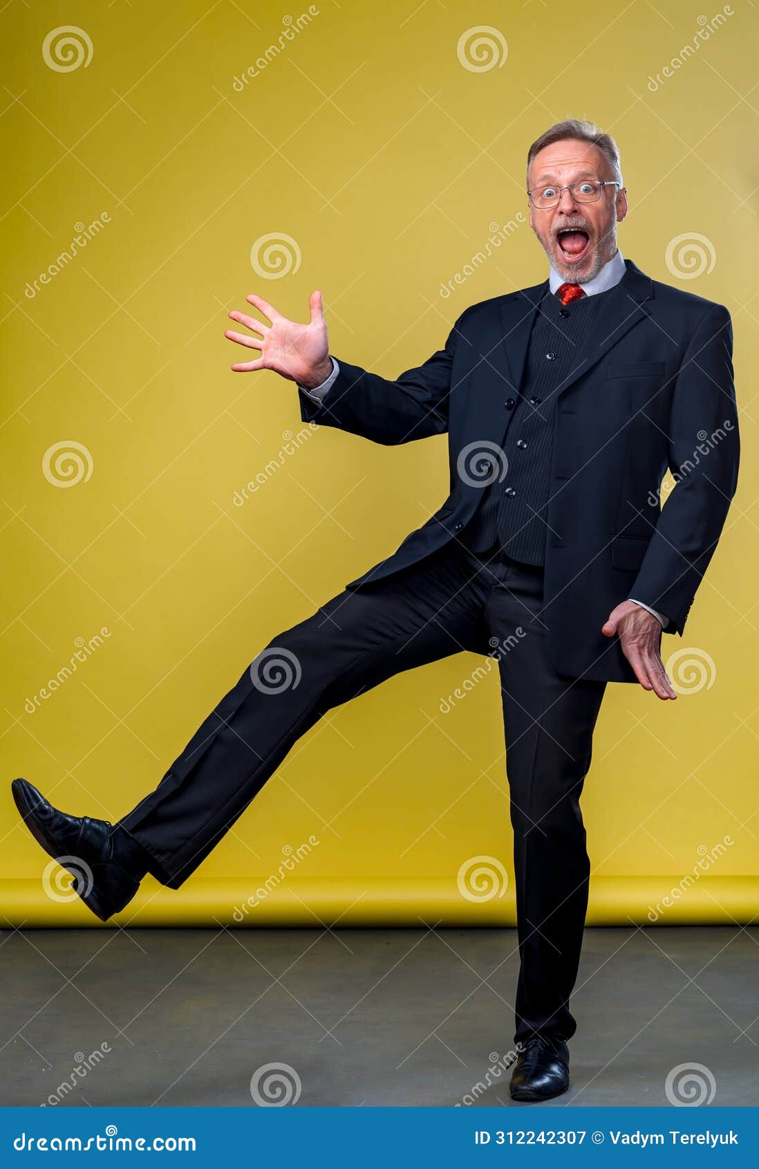 Senior Man Looking at Camera while Making Silly Face. Funny Pose Stock ...