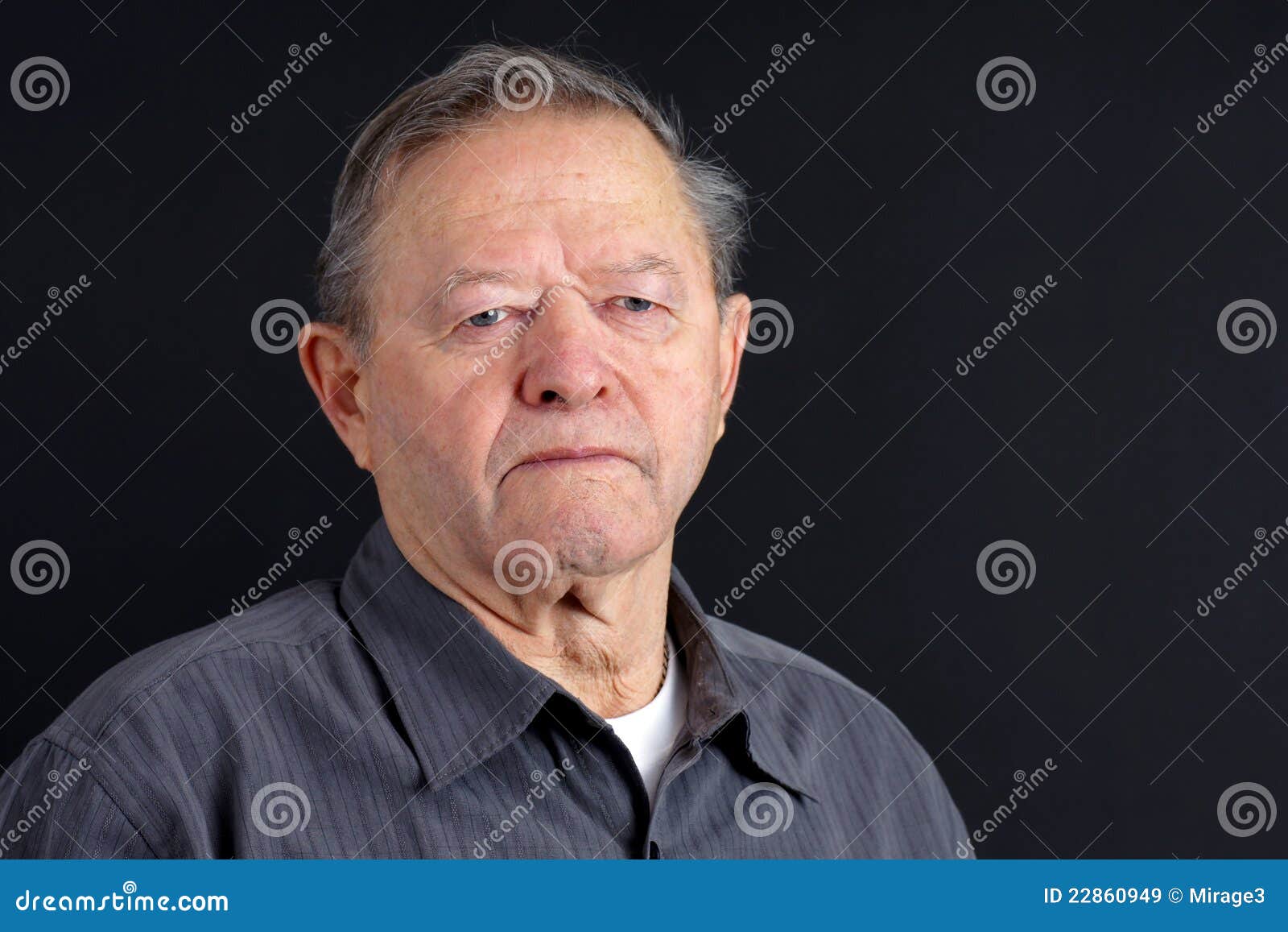 Senior man looking sad stock image. Image of aloof, depressed - 22860949