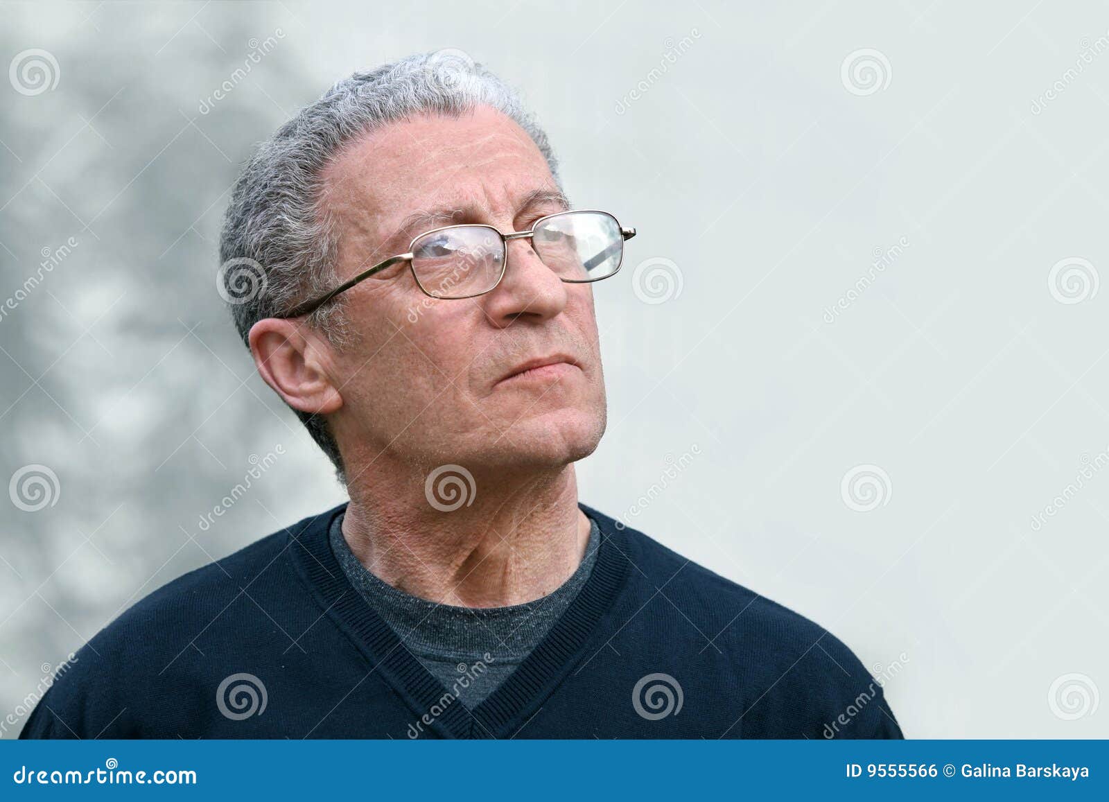 A senior man looking up stock photo. Image of choice, future - 9555566