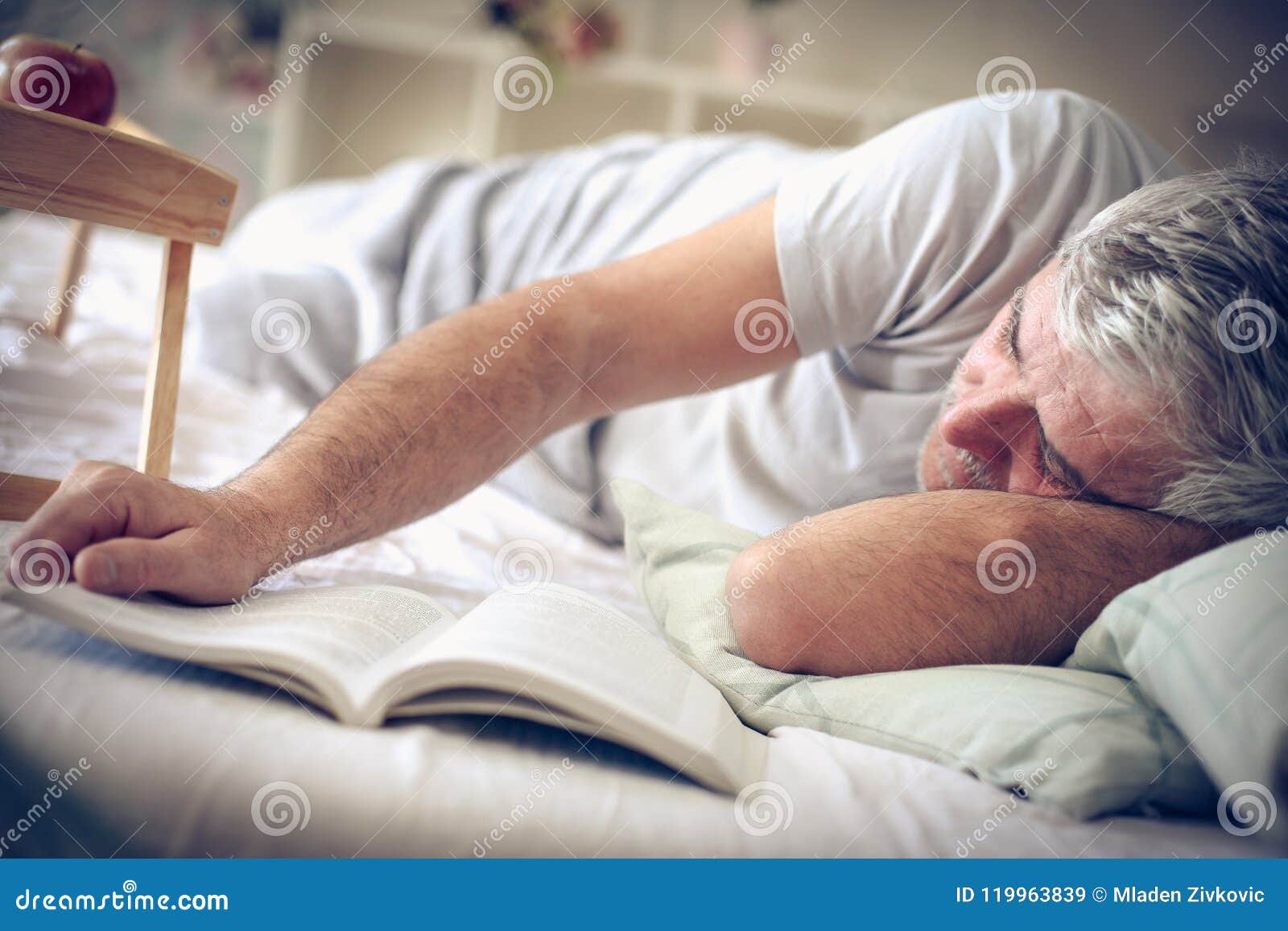 Morning with the book. stock image. Image of front, life - 119963839