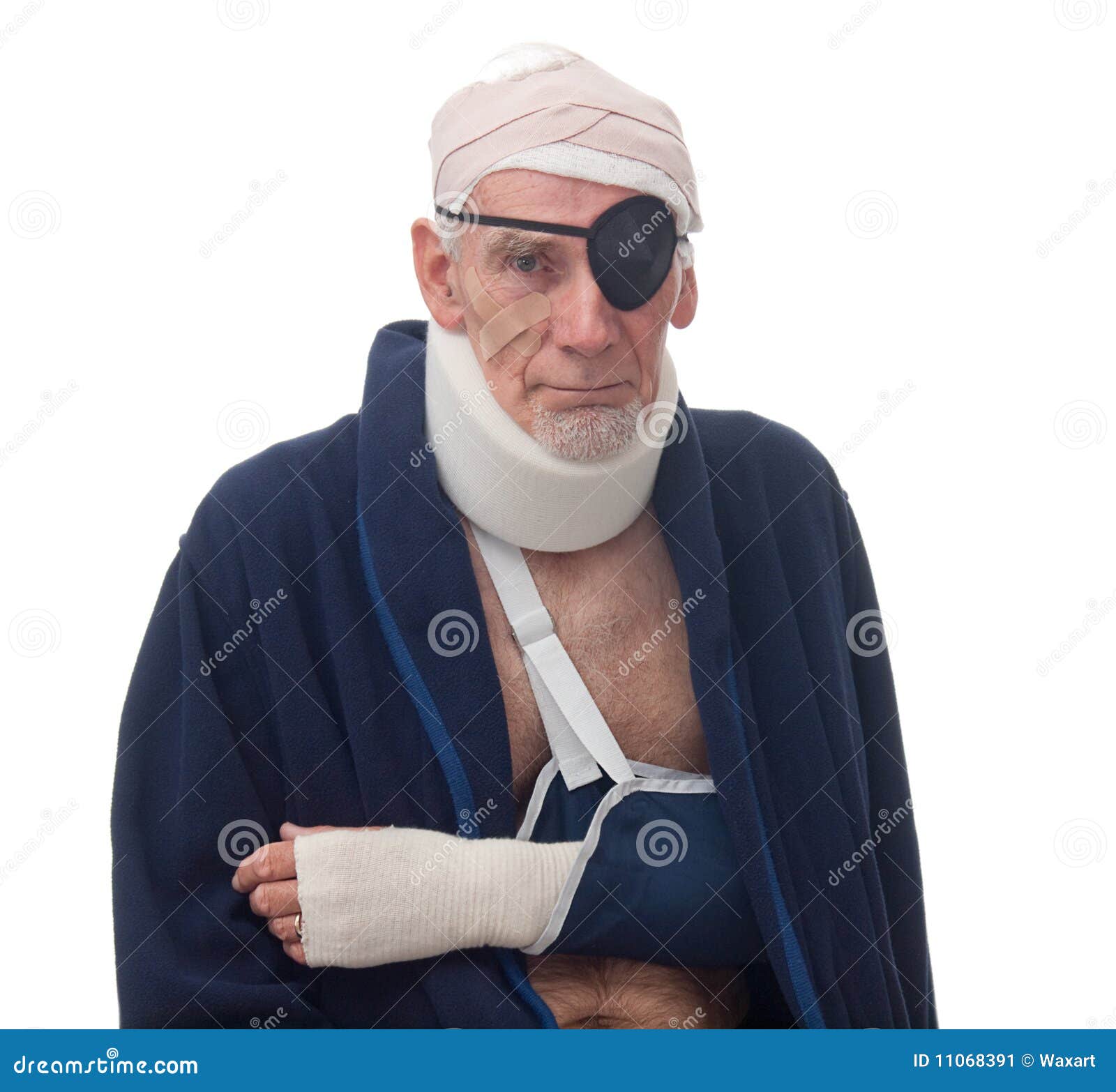 Senior Man With Multiple Injuries Stock Image - Image: 11068391