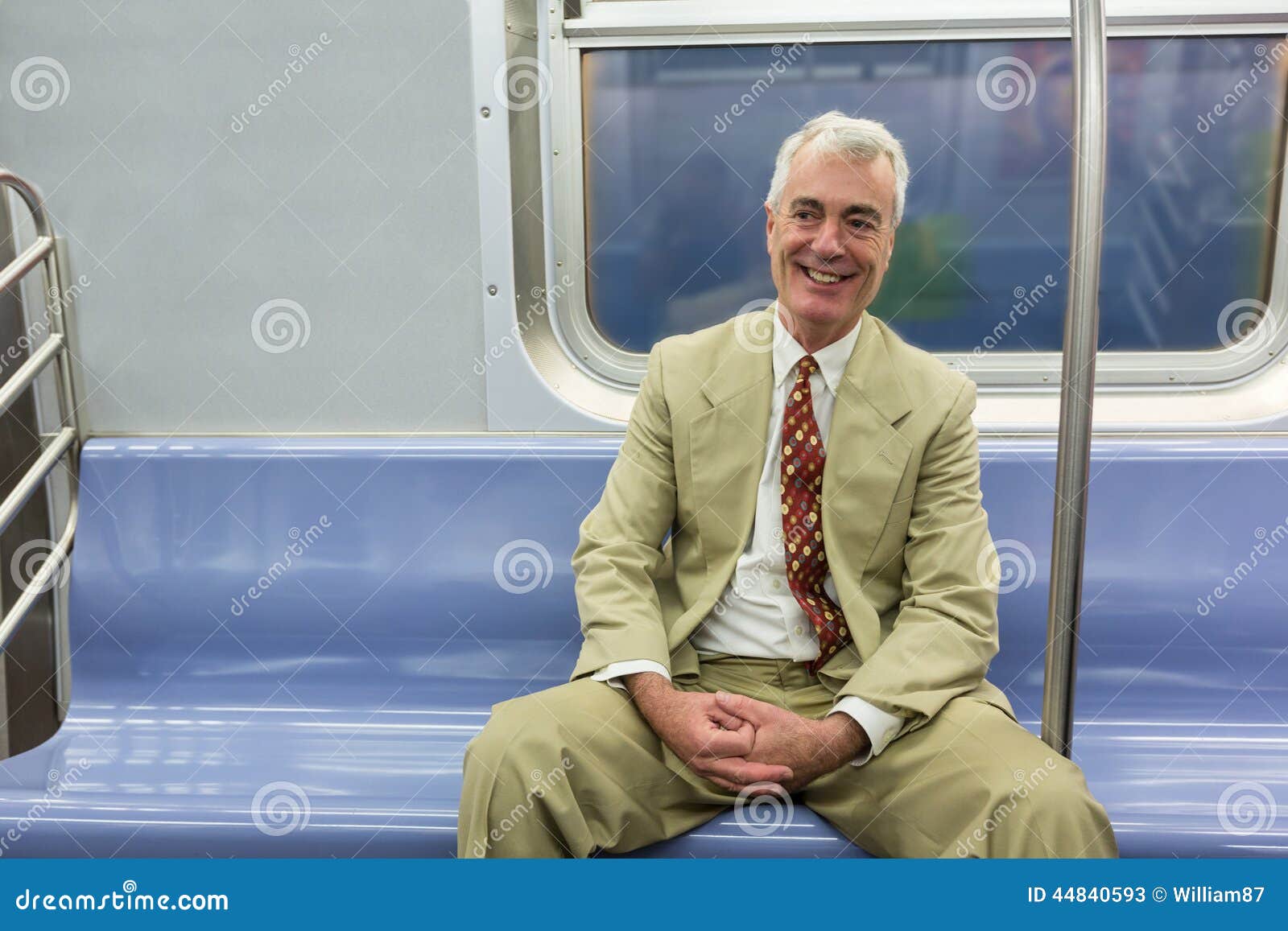 Senior Man in New York Subway Stock Image - Image of commuter, retired ...