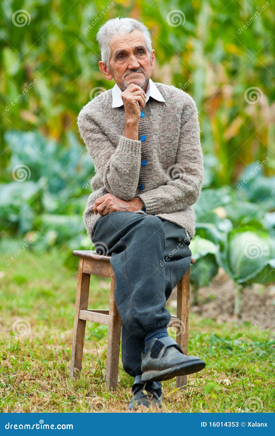 Senior man outdoor stock image. Image of grandpa, lonely - 16014353