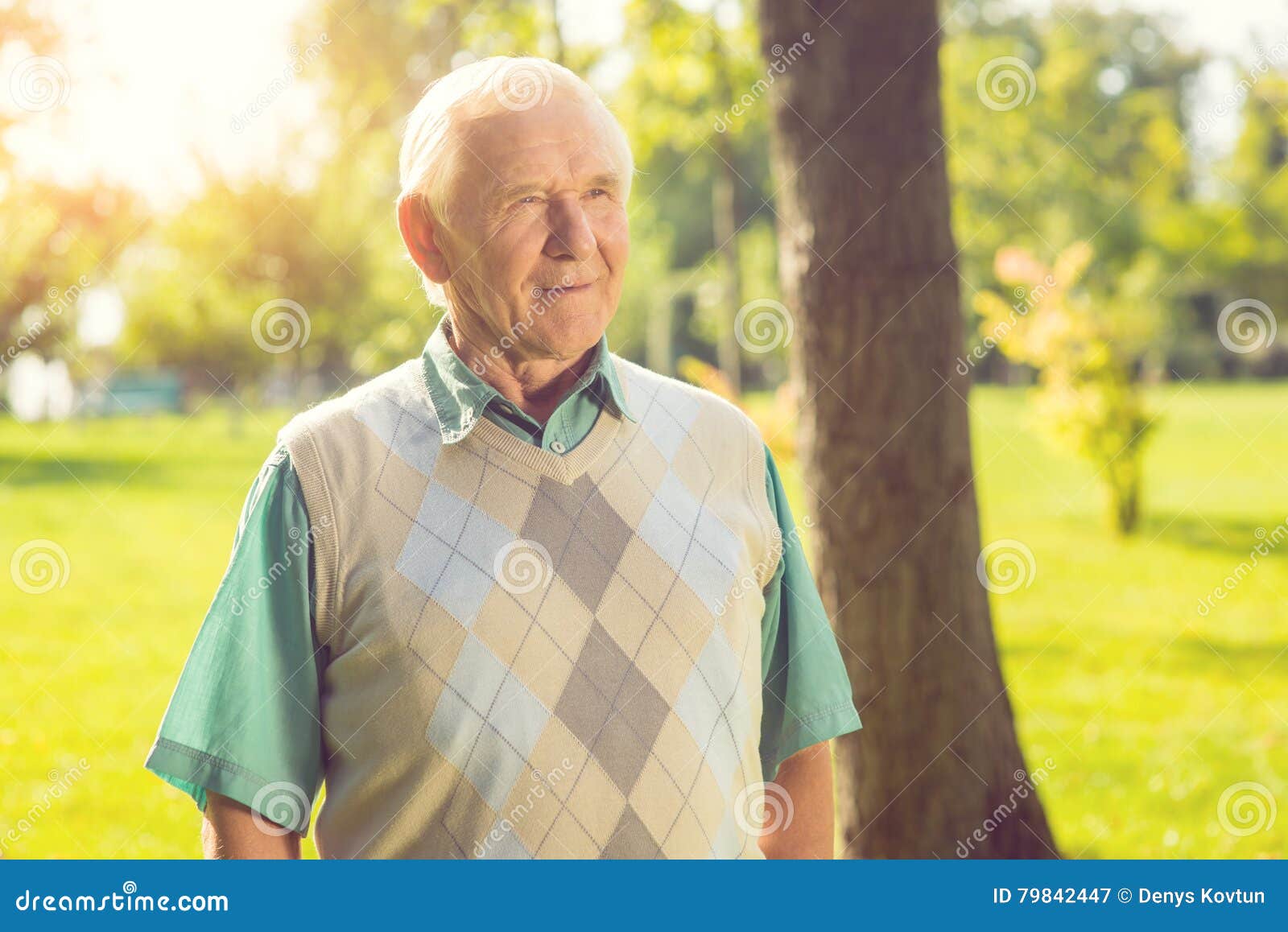 Senior man outdoors. stock image. Image of grandfather - 79842447