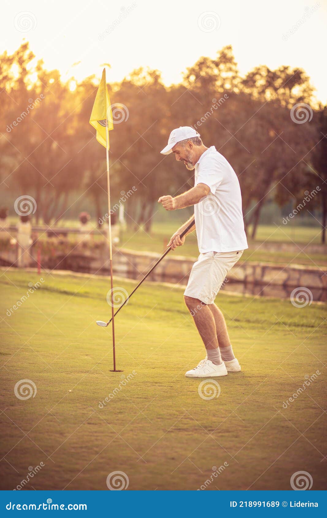 Senior Man Playing Golf Alone. I am the Best Stock Image - Image of ...