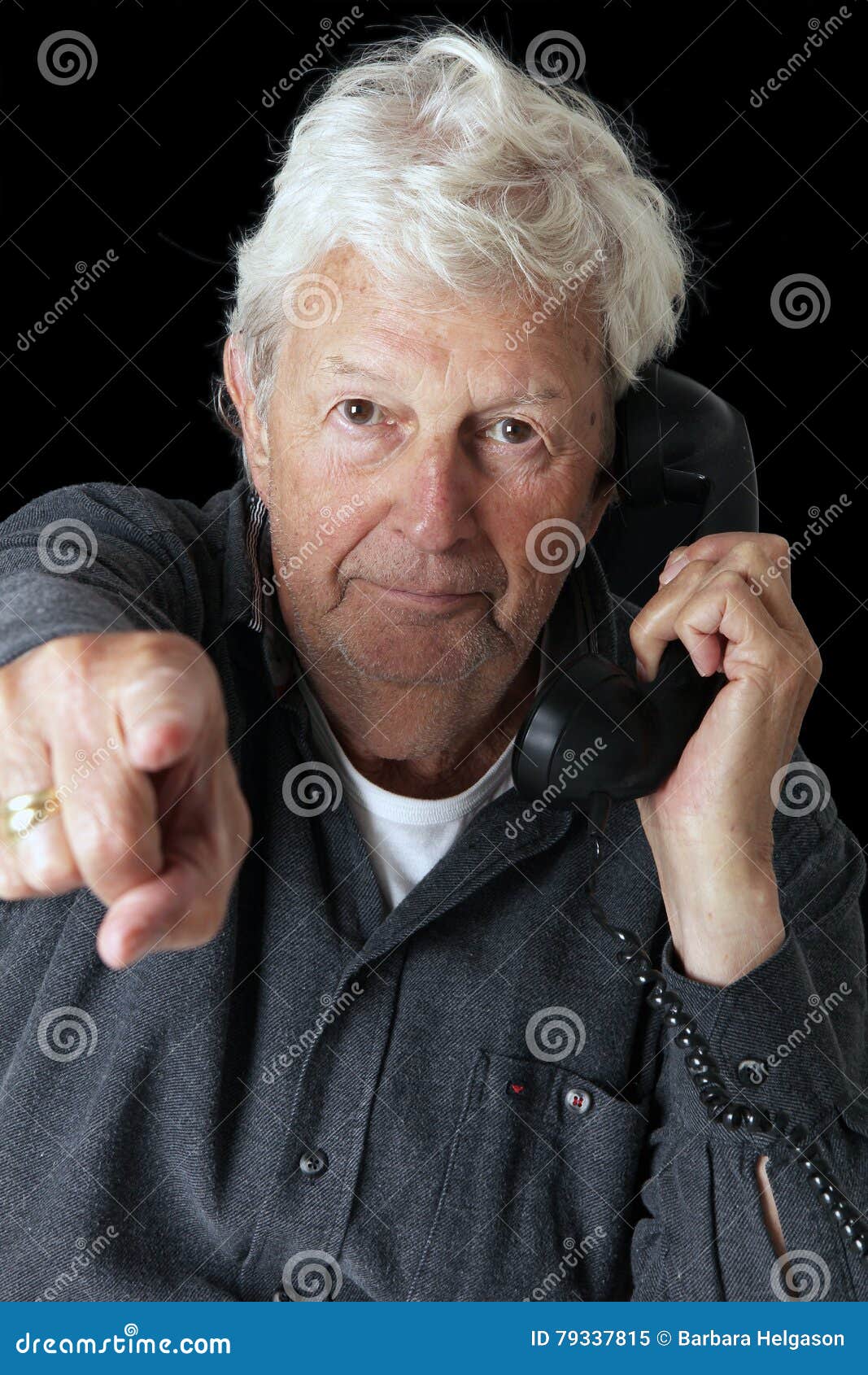 Senior man pointing stock image. Image of office, nostalgia - 79337815