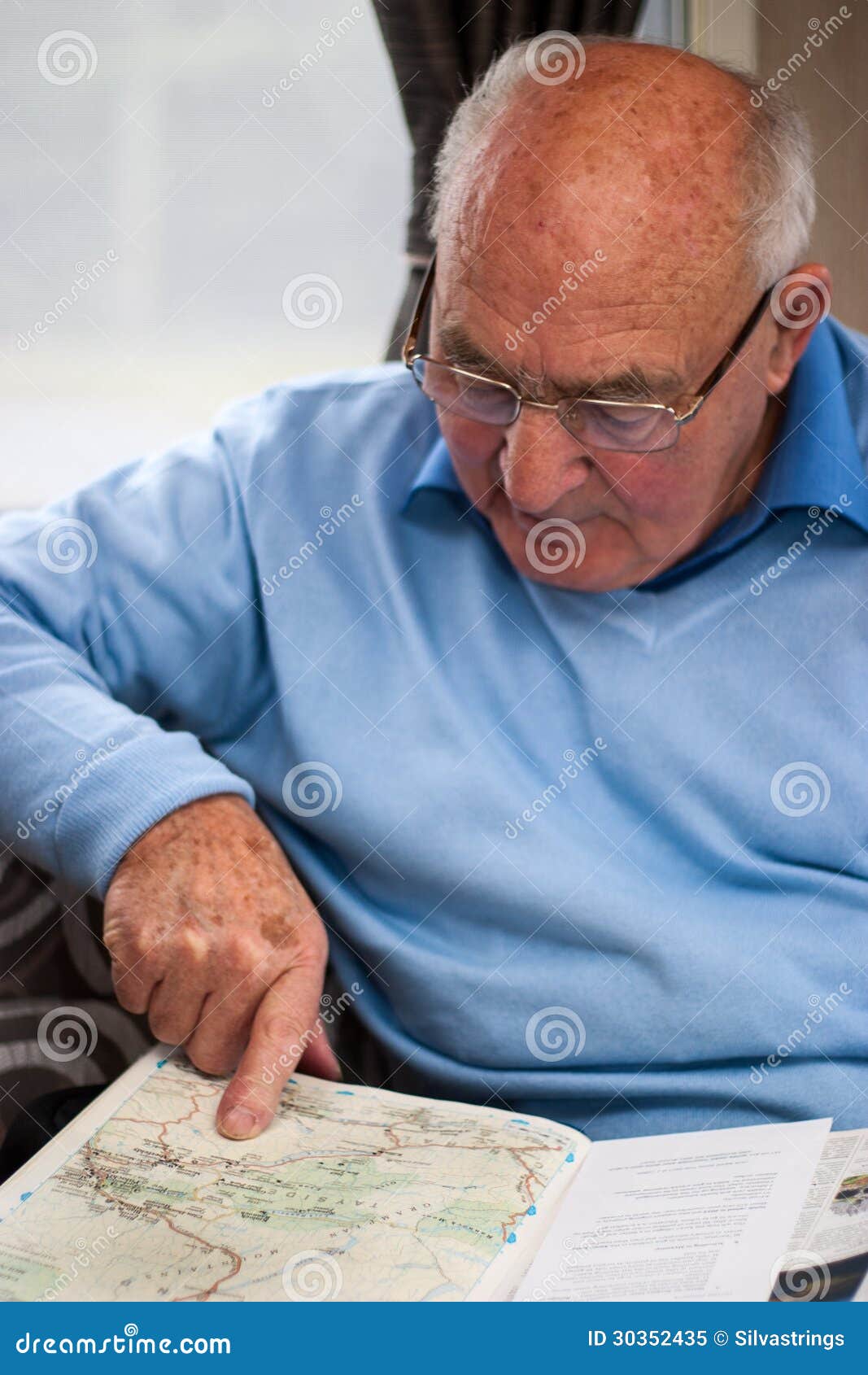 Senior Man Pointing Map Location Stock Photos - Free & Royalty-Free ...