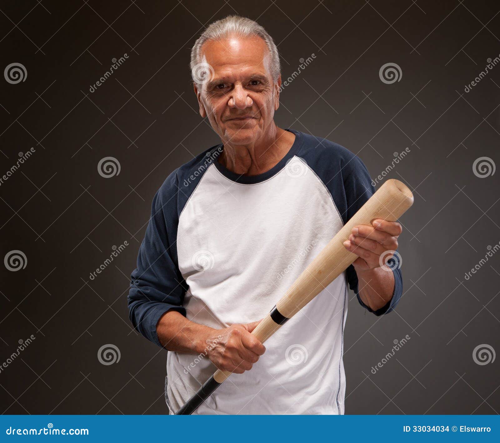 Senior Man Posing with Baseball Bat Stock Photo - Image of grandfather ...
