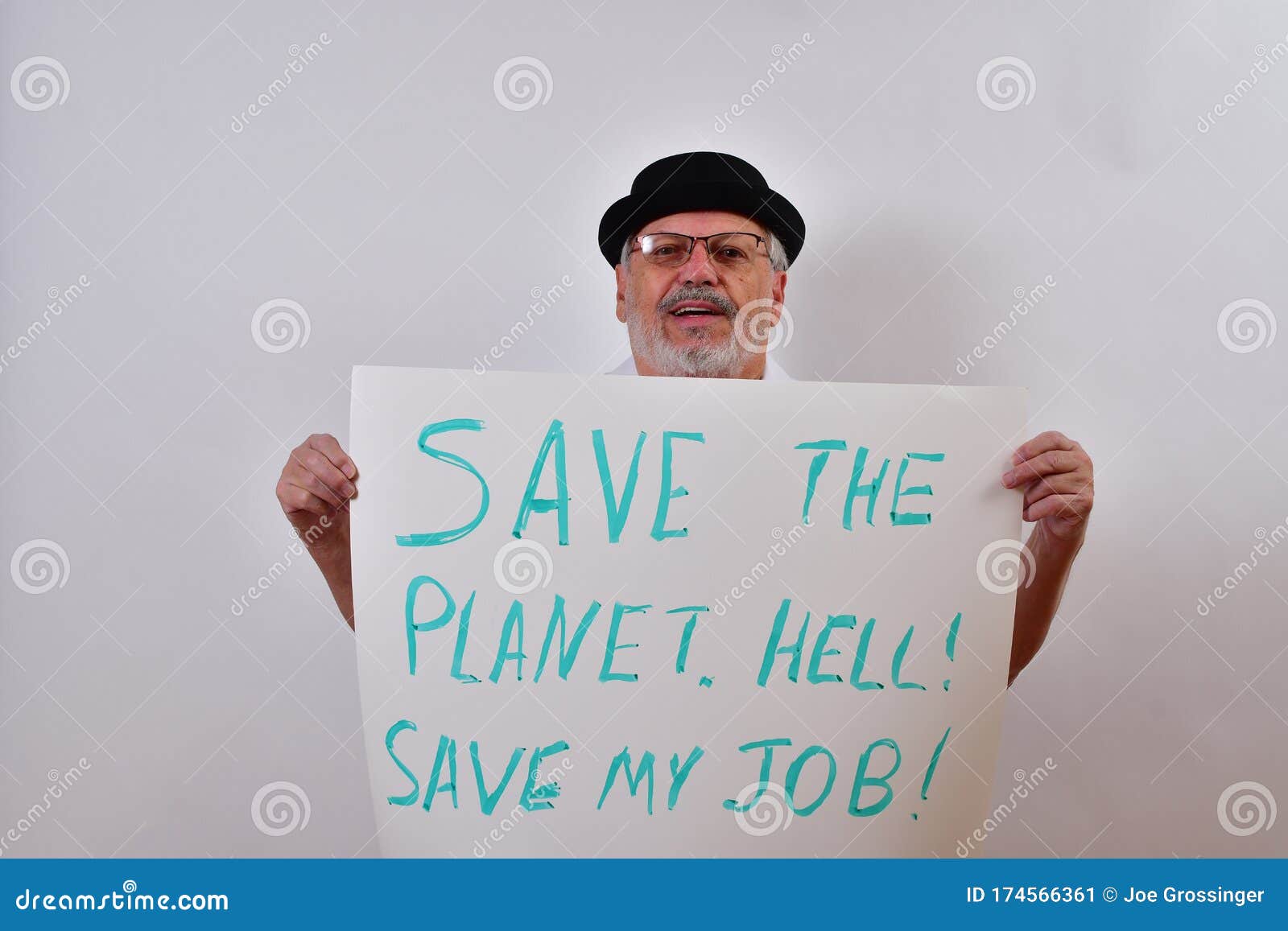 Senior man protesting stock image. Image of honor, grandfather - 174566361