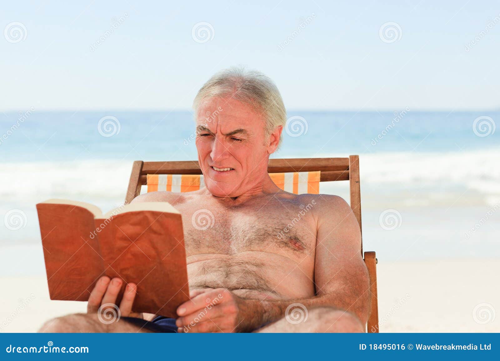 Senior man reading a book stock photo. Image of mature - 18495016