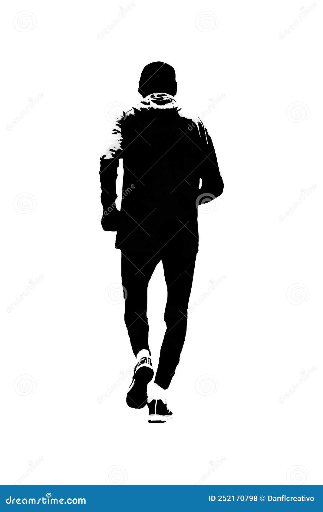 Senior man running drawing stock illustration. Illustration of active ...