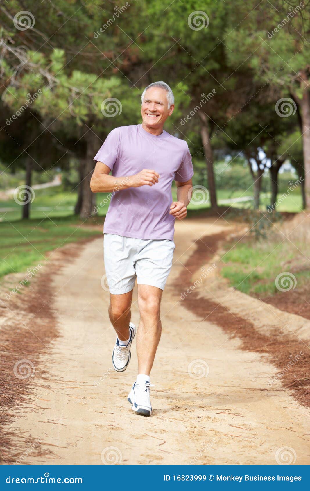 Senior man running in park stock image. Image of park - 16823999