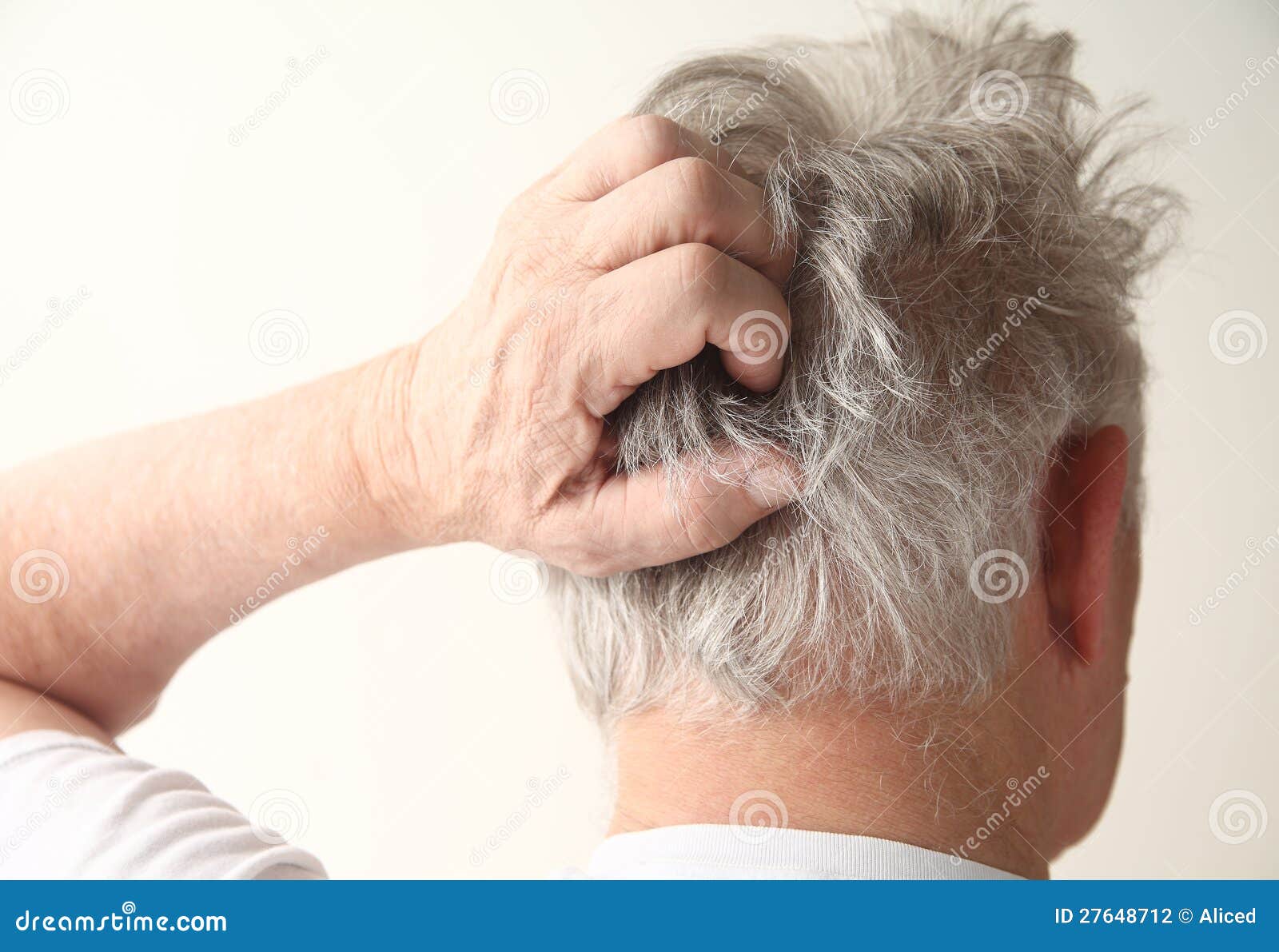 Senior man scratching head stock photo. Image of medical - 27648712