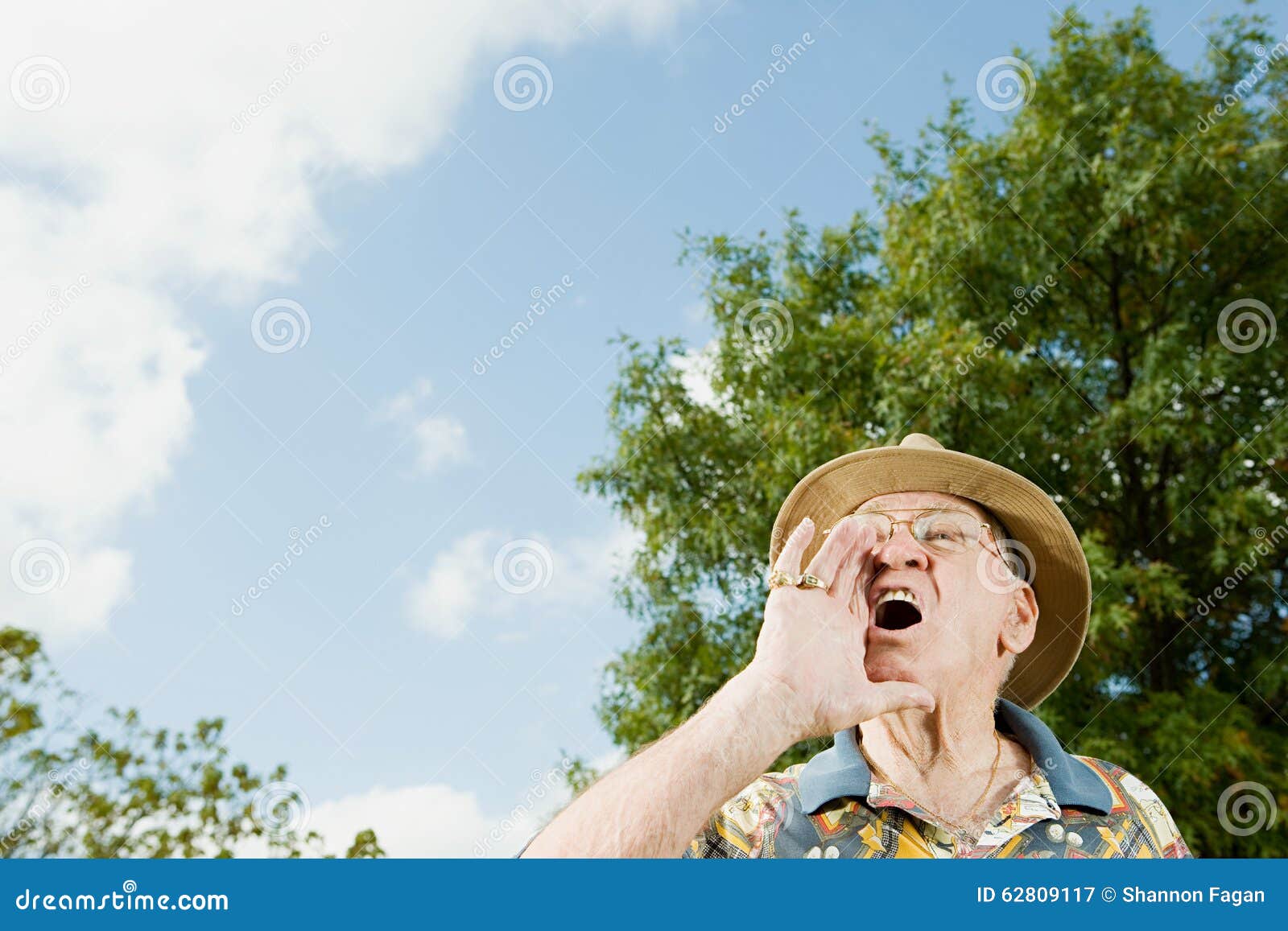 Senior man shouting stock image. Image of caucasian, horizontal - 62809117