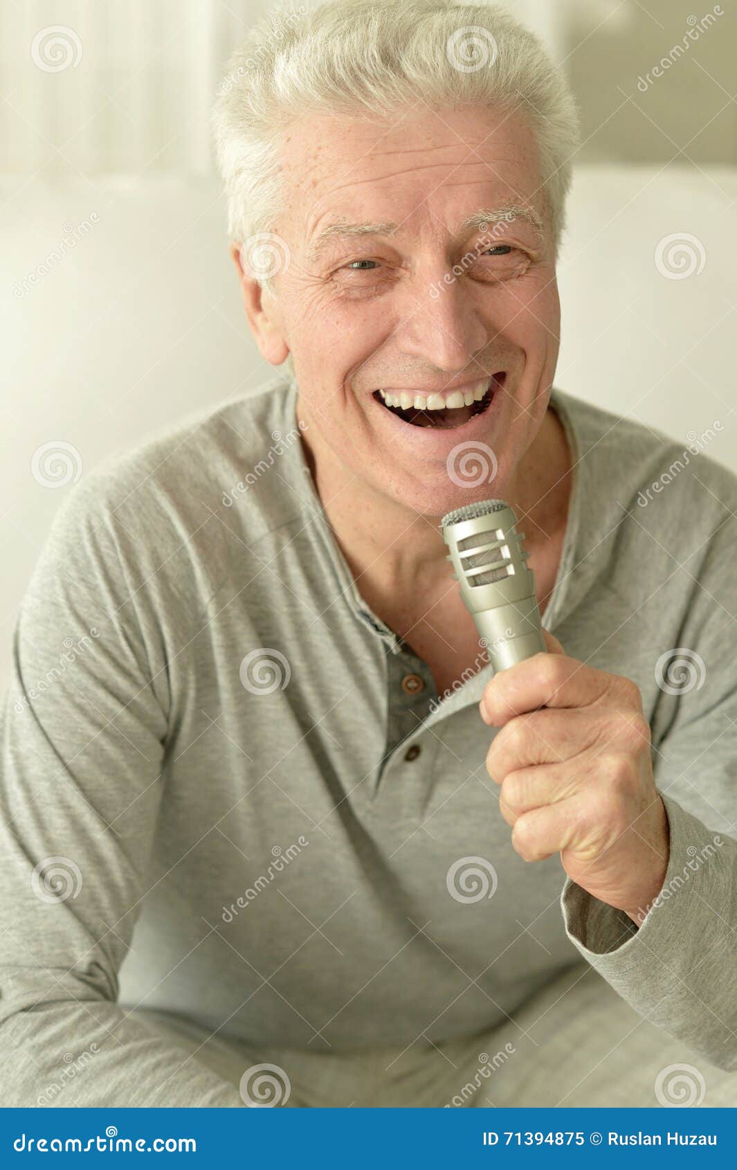 Senior man singing stock image. Image of pension, granddad - 71394875
