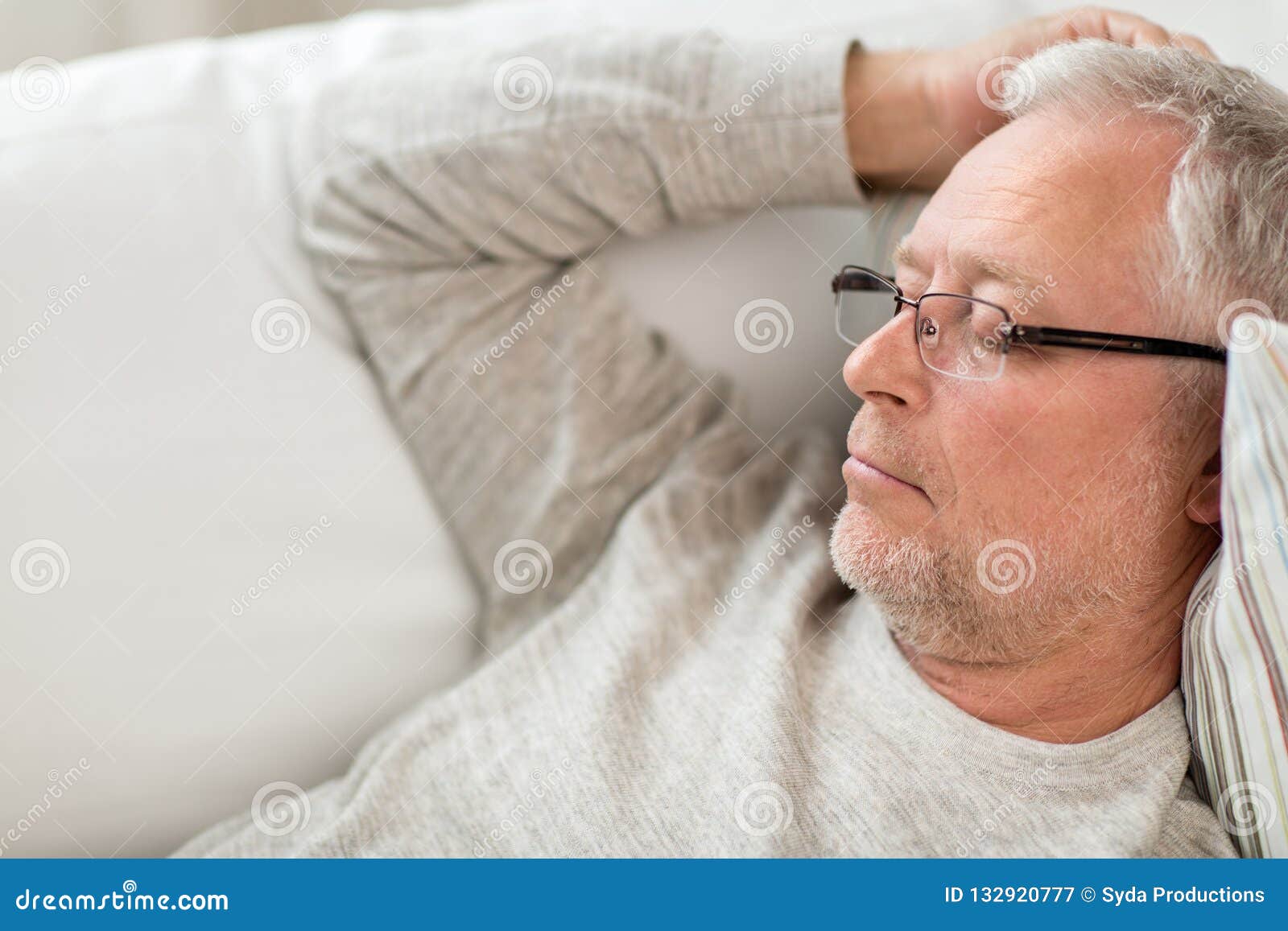 Senior Man Sleeping on Sofa at Home Stock Image - Image of elderly ... Senior Man Sleeping on Sofa at Home Stock Image - Image of elderly ...